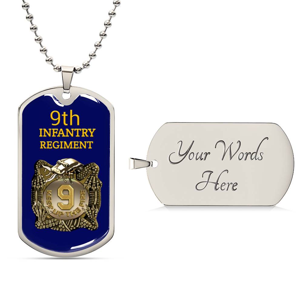 Awesome dog tag for 9th Infantry regiment - Graphic Military Dog Tag ...