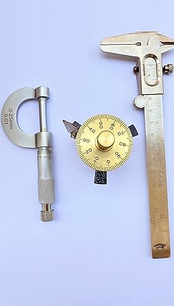 Awesome laser print vernier caliper,screw gauge with spheromiter brass ...