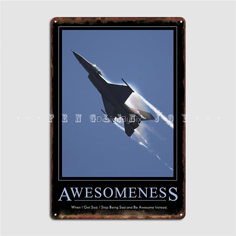 Awesomeness Metal Plaque Poster Retro Living Room Pub Plates Aluminum ...