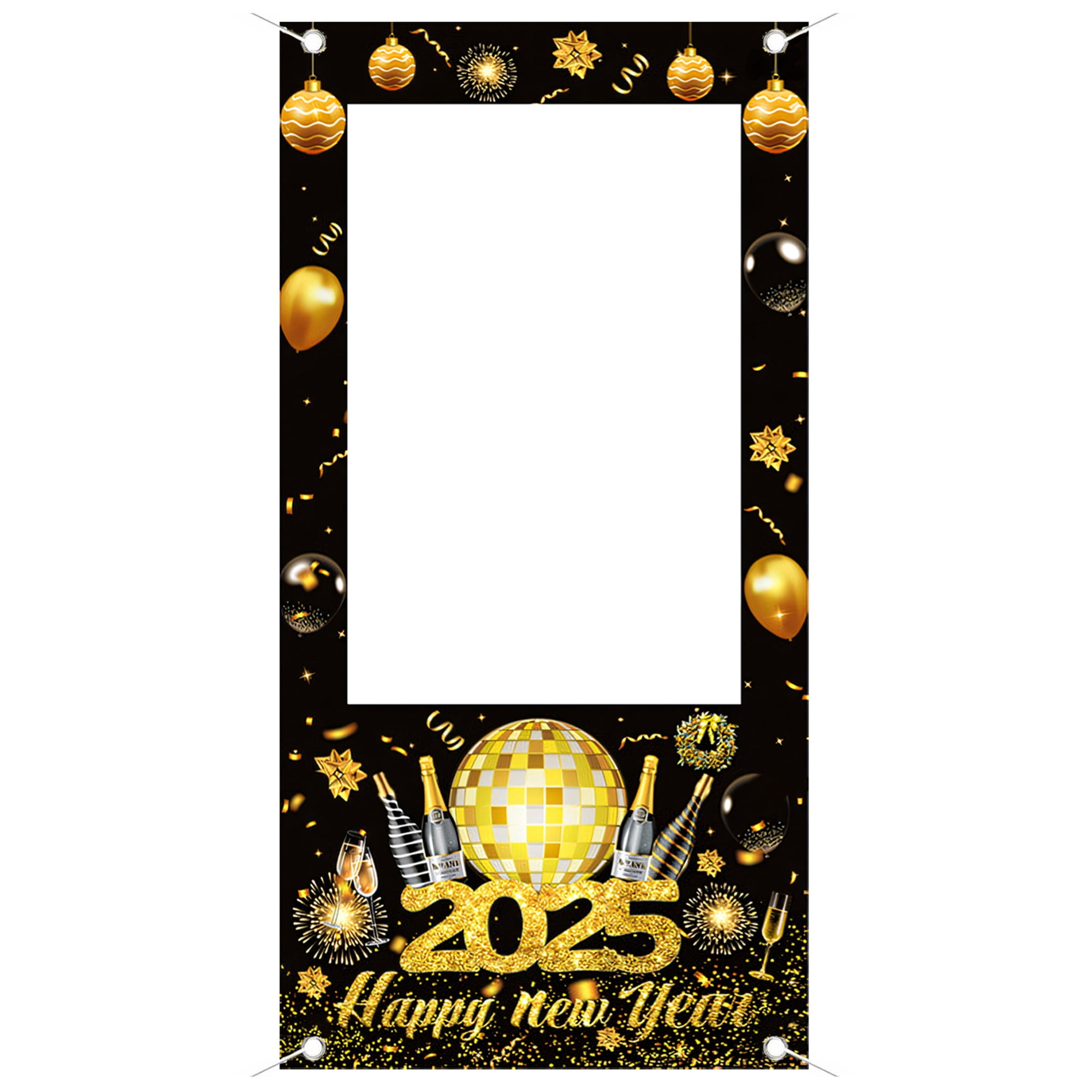 Awevudst 2025 New Years Photo Booth Props Selfie Picture Frame ...