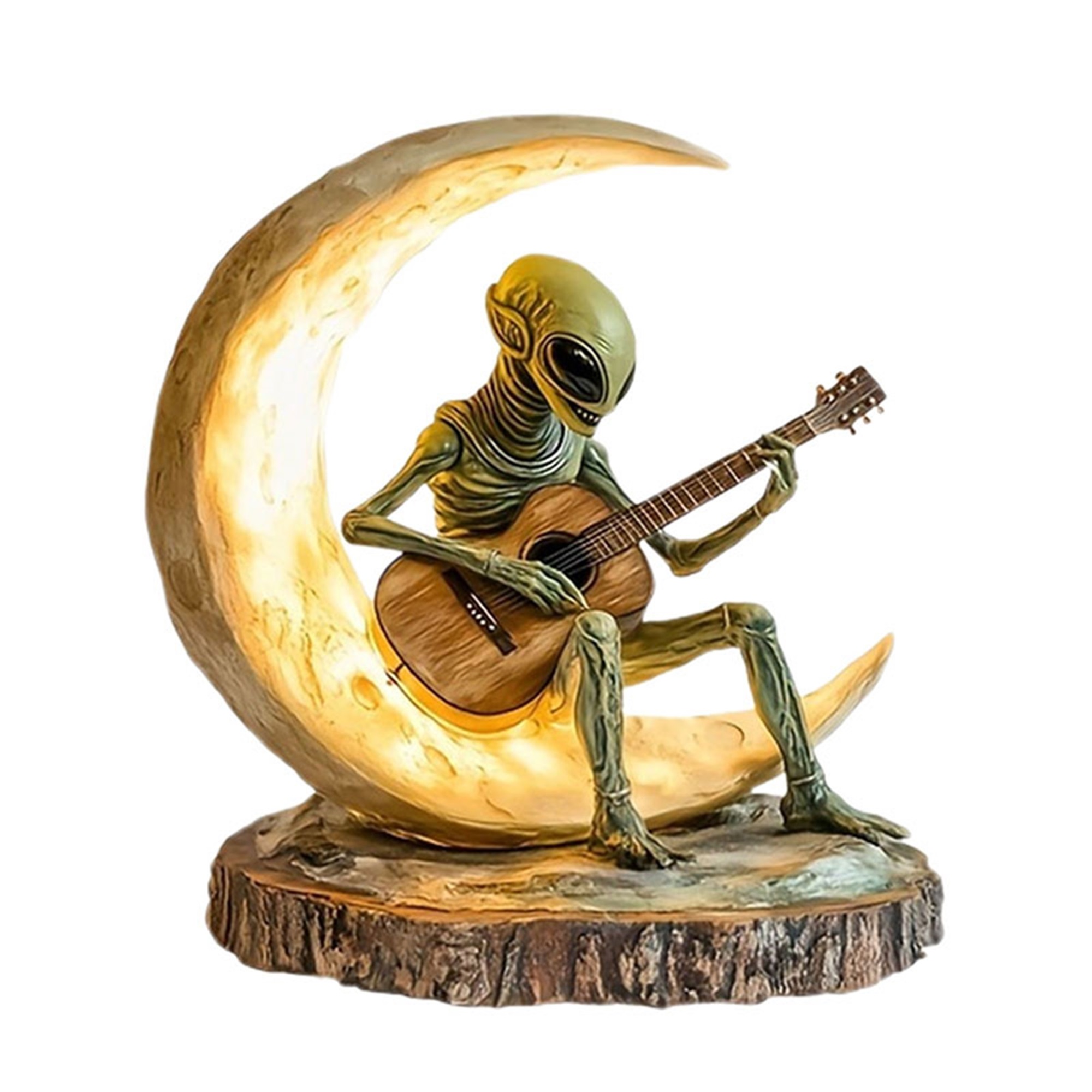 Awevudst Alien Table Decorations Alien Sitting On Crescent Moon ...