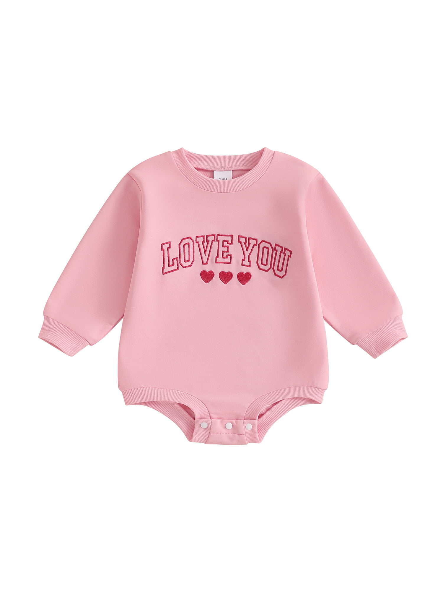 Awevudst Baby Girls Valentine's Day Romper Letter Embroidery Newborn Jumpsuit - Walmart.com