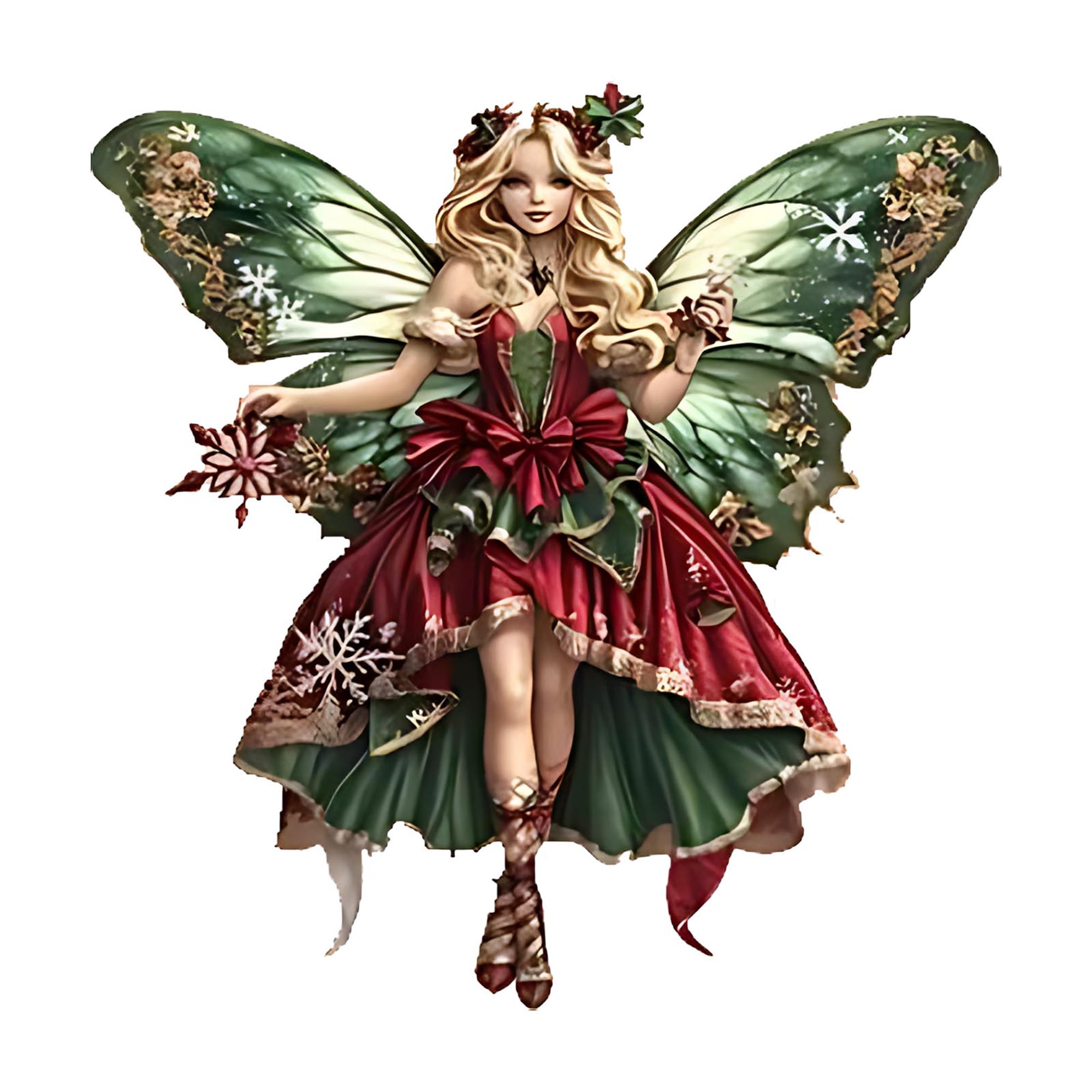 Awevudst Christmas Butterfly Elf Decorations Indoor Butterfly Fairy ...
