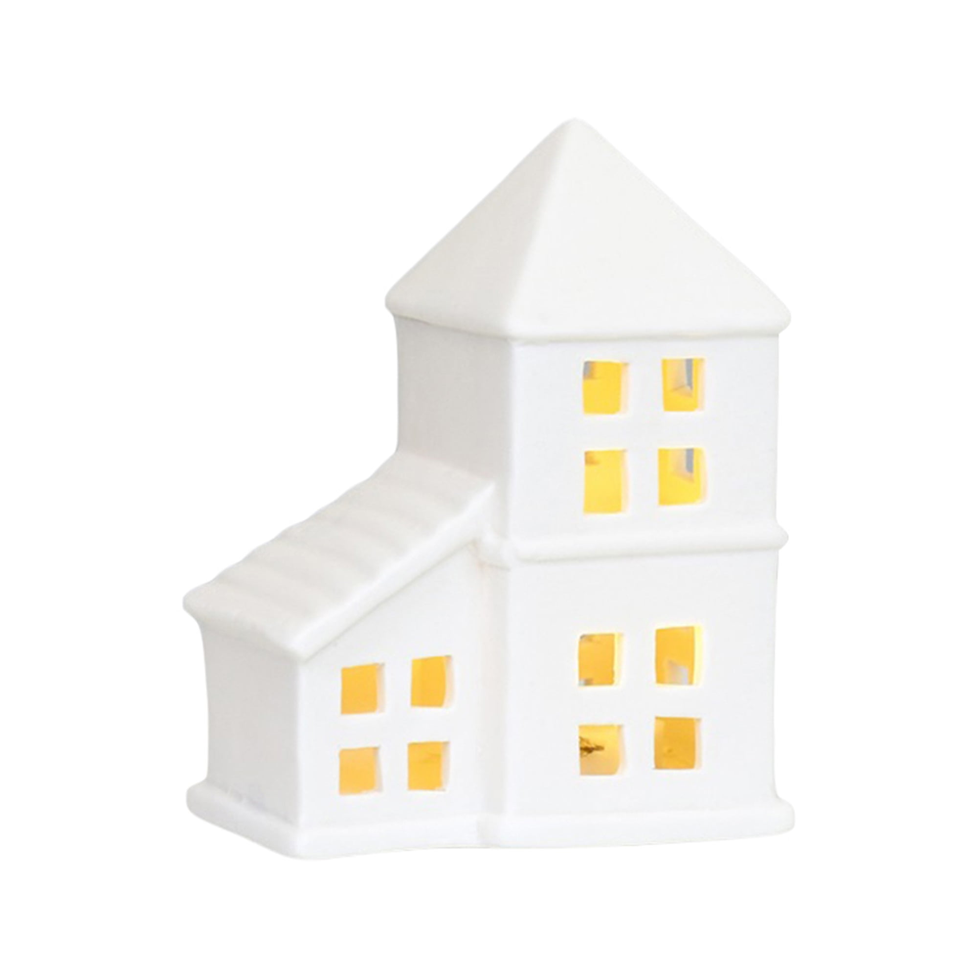Awevudst Christmas Village Houses Cute LED Light Up Ceramic Houses ...