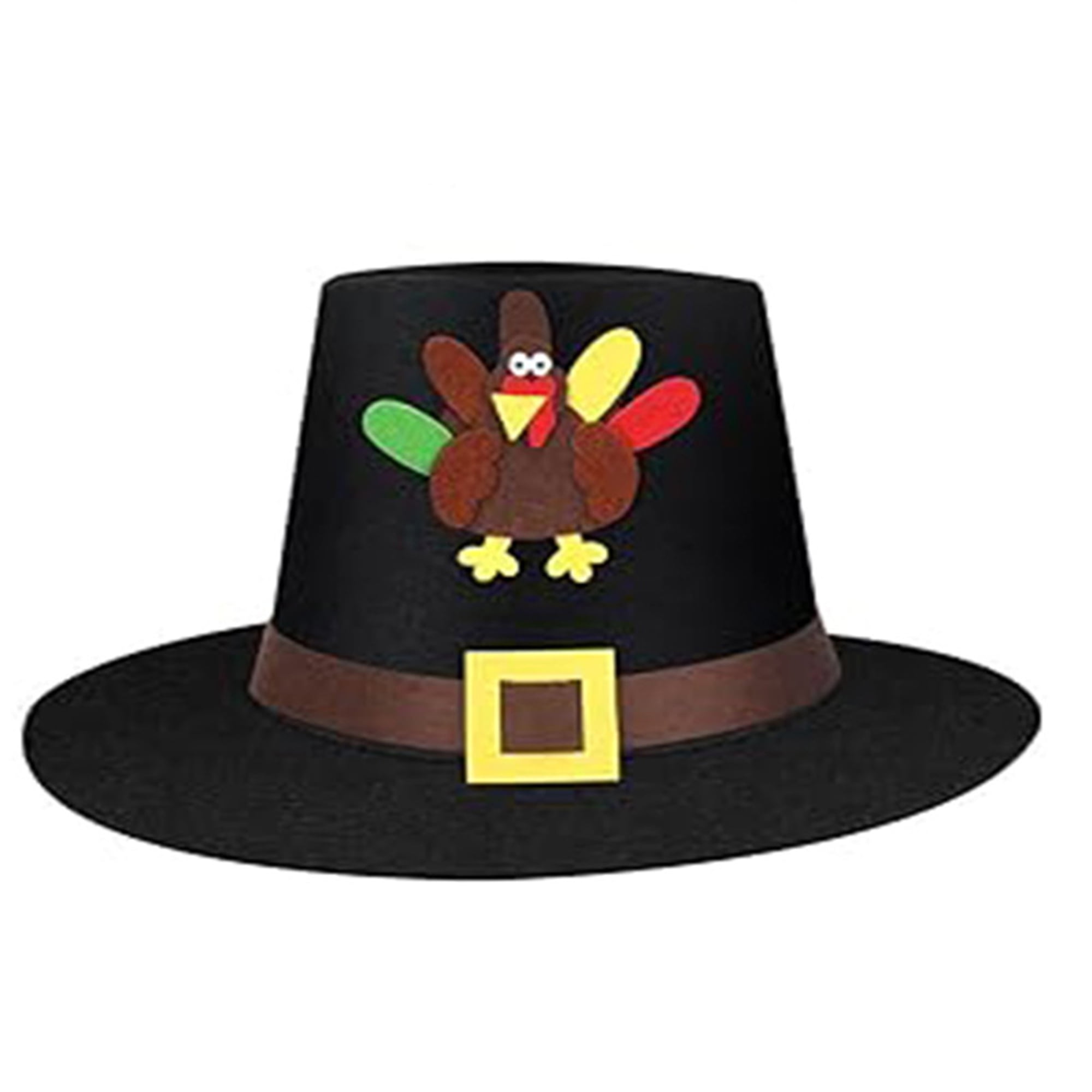 Awevudst Felt Pilgrim Hat with Buckle Cute Thanksgiving Party Hat for ...