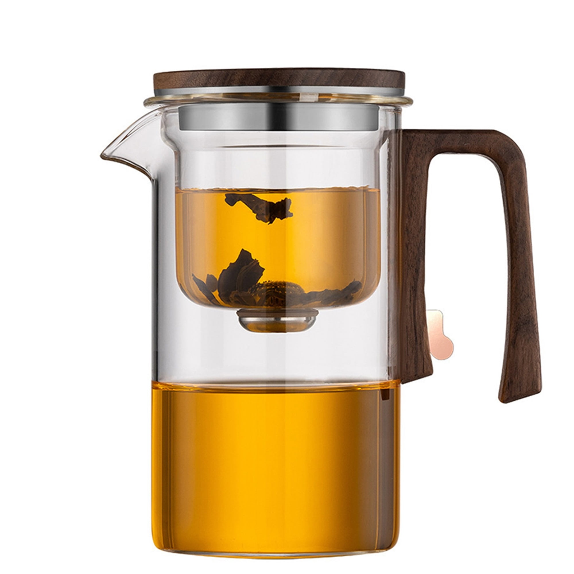 Awevudst Glass Teapot with Removable Infuser, Clear Tea Kettle with One ...