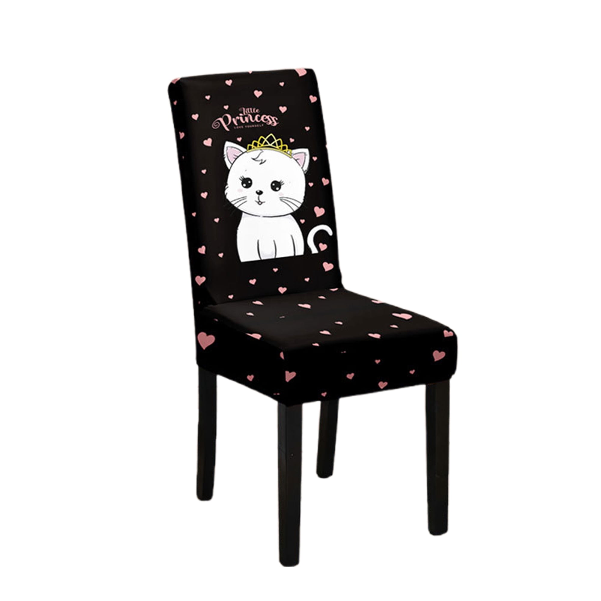 Awevudst Halloween Chair Covers Cat/Dog Print Cute Dining Chair ...