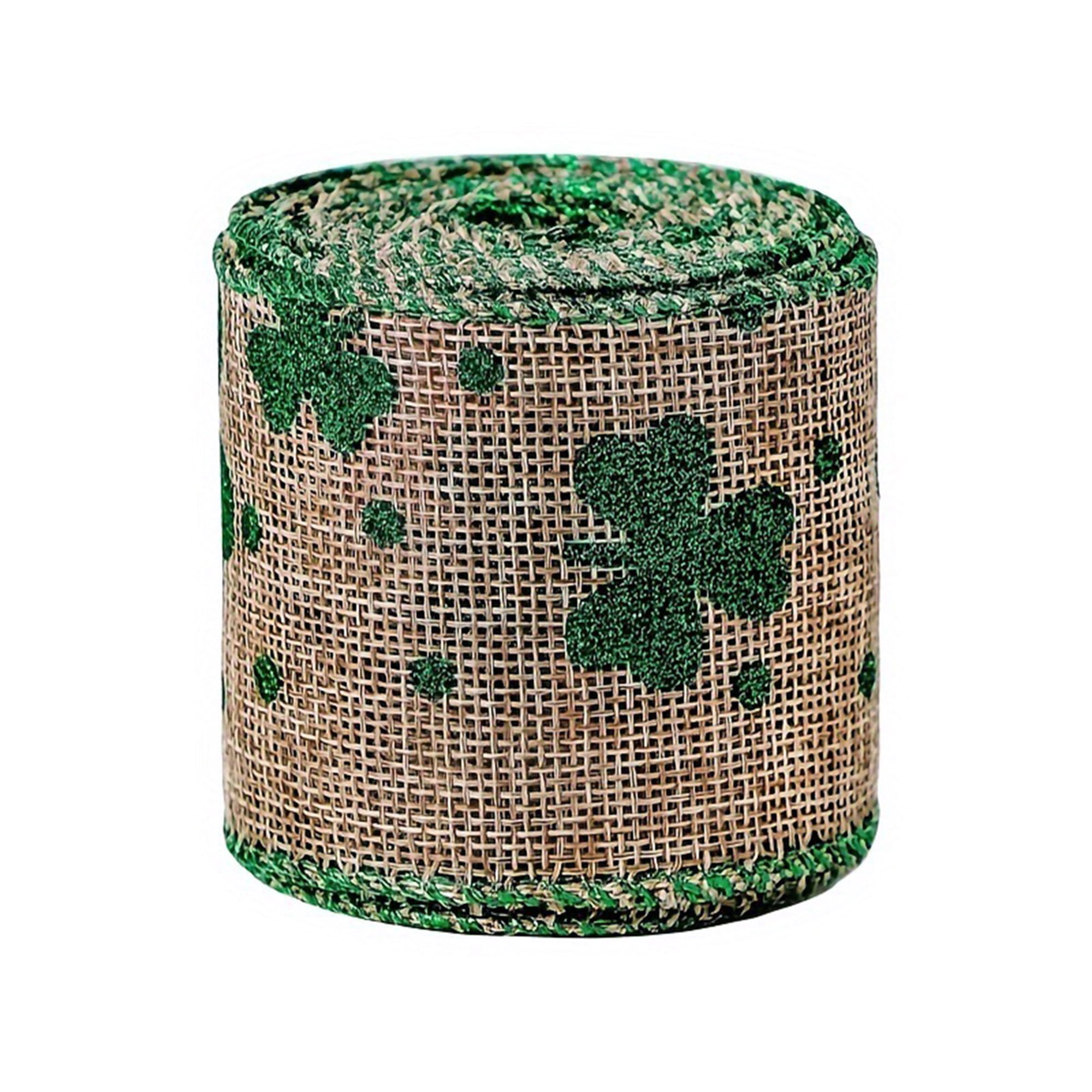 Awevudst Irish Ribbon for Present Classic Green Shamrock Wrapping ...