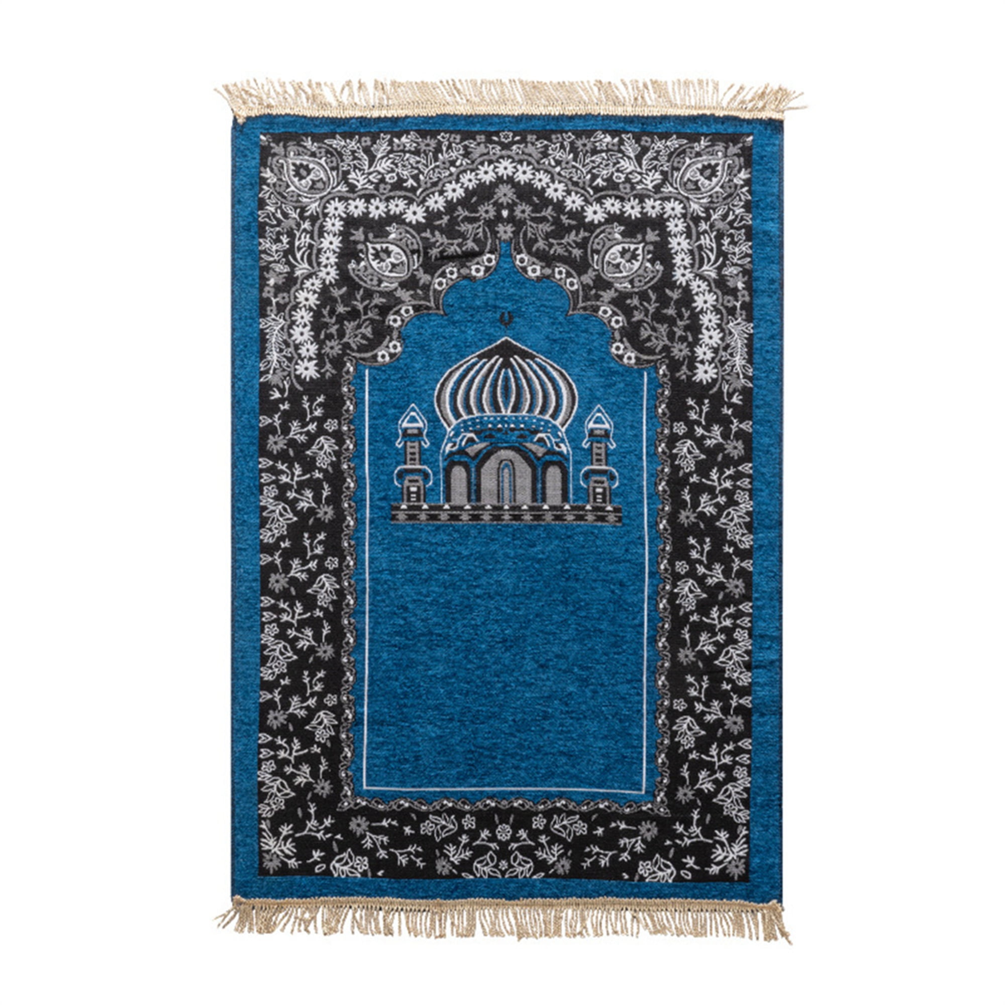 Awevudst Islamic Prayer Rug Retro Print Large Size Tassel Muslim Prayer ...