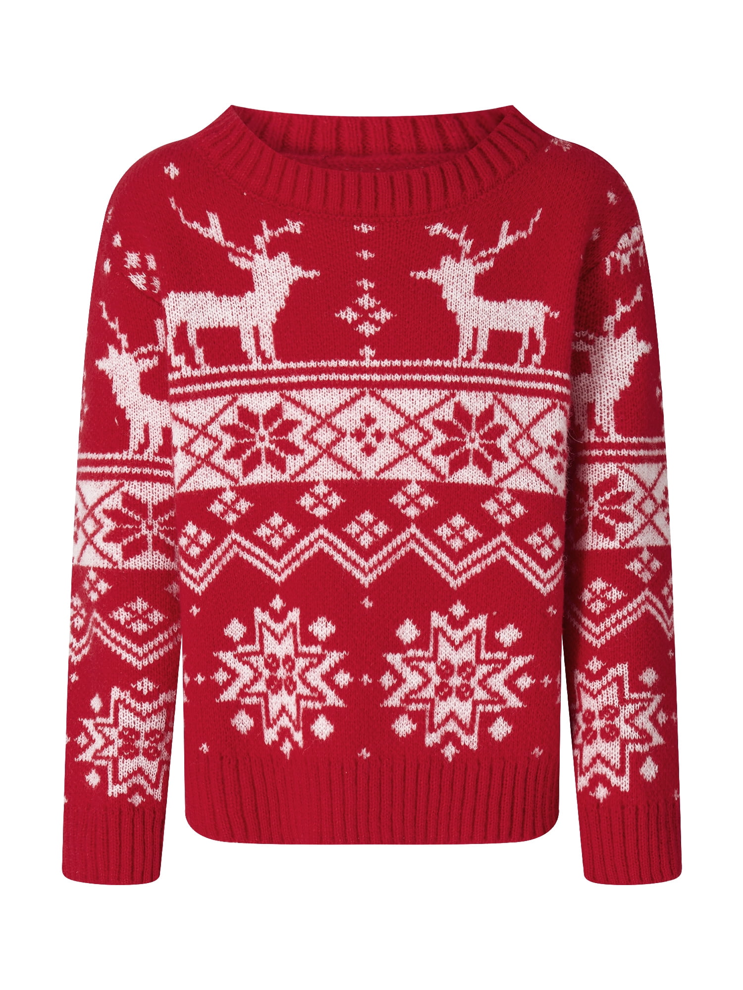 Awevudst Matching Family Christmas Sweaters Long Sleeve Snowflake ...