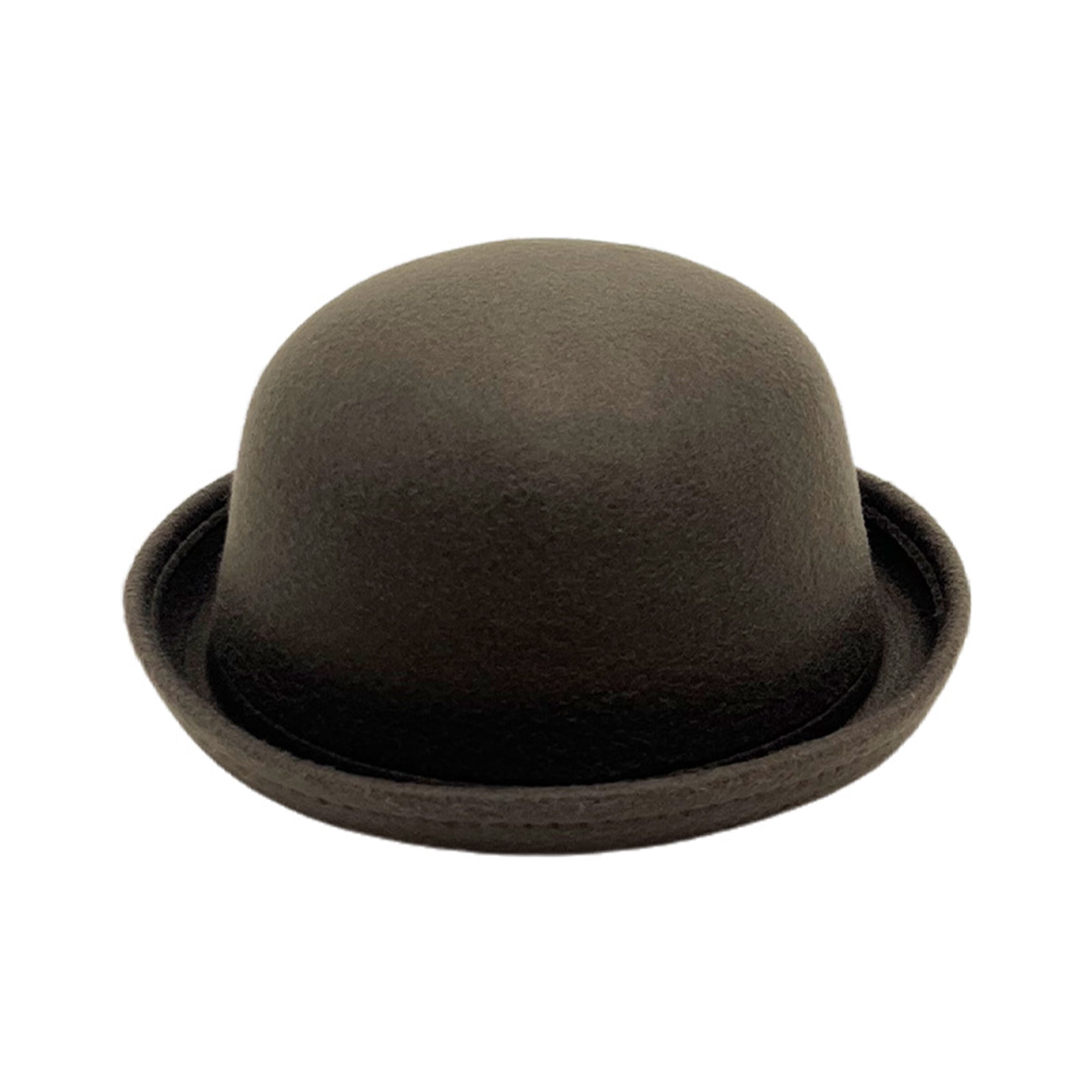 Awevudst Men Women Bowler Fedora Hat Party Hats Rolled Church Derby ...