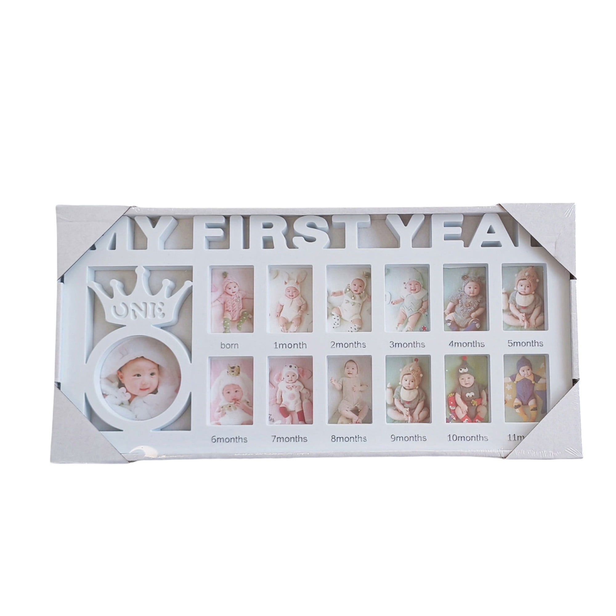 Awevudst My First Year Picture Frames Baby Moments Keepsake Photo Frame ...