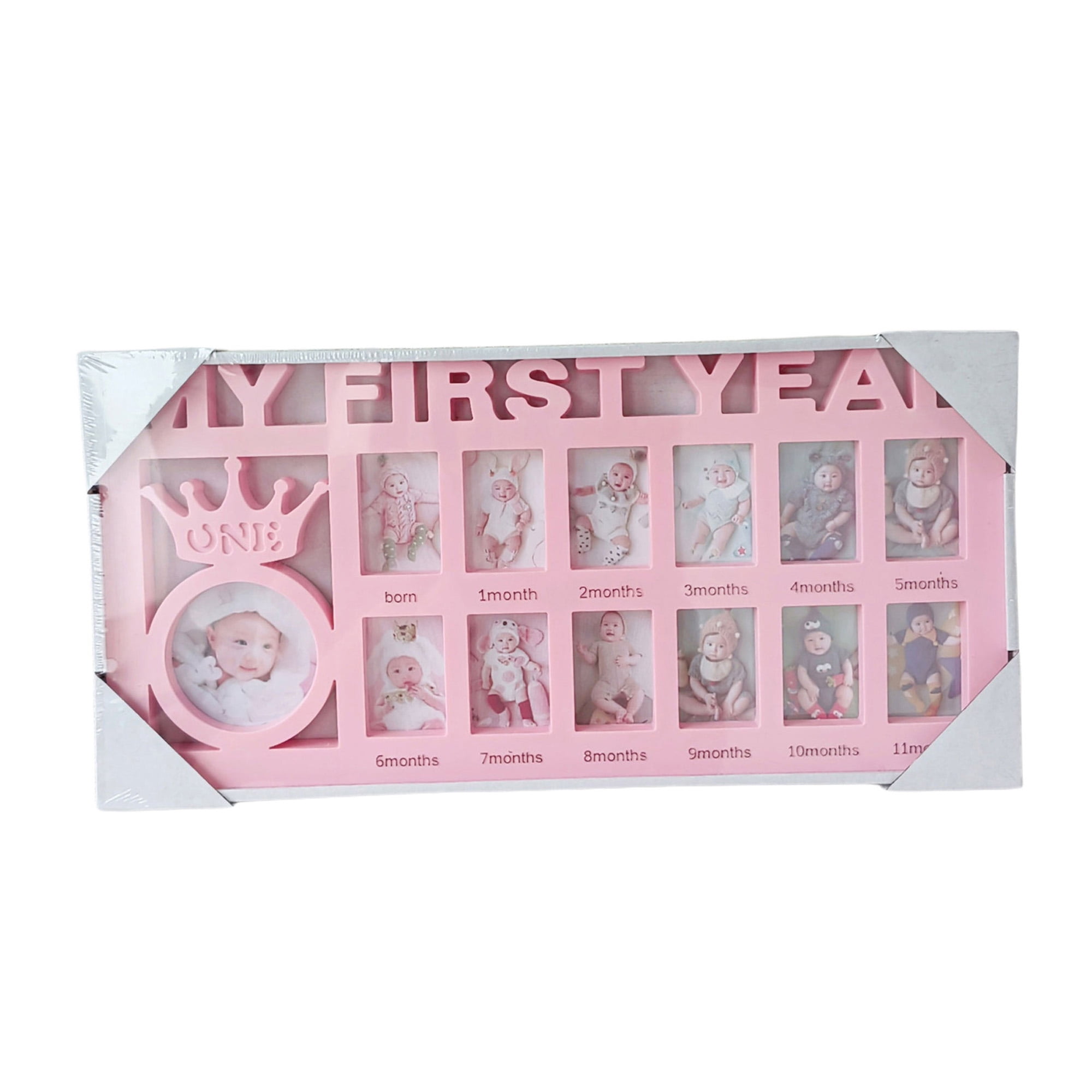Awevudst My First Year Picture Frames Baby Moments Keepsake Photo Frame ...