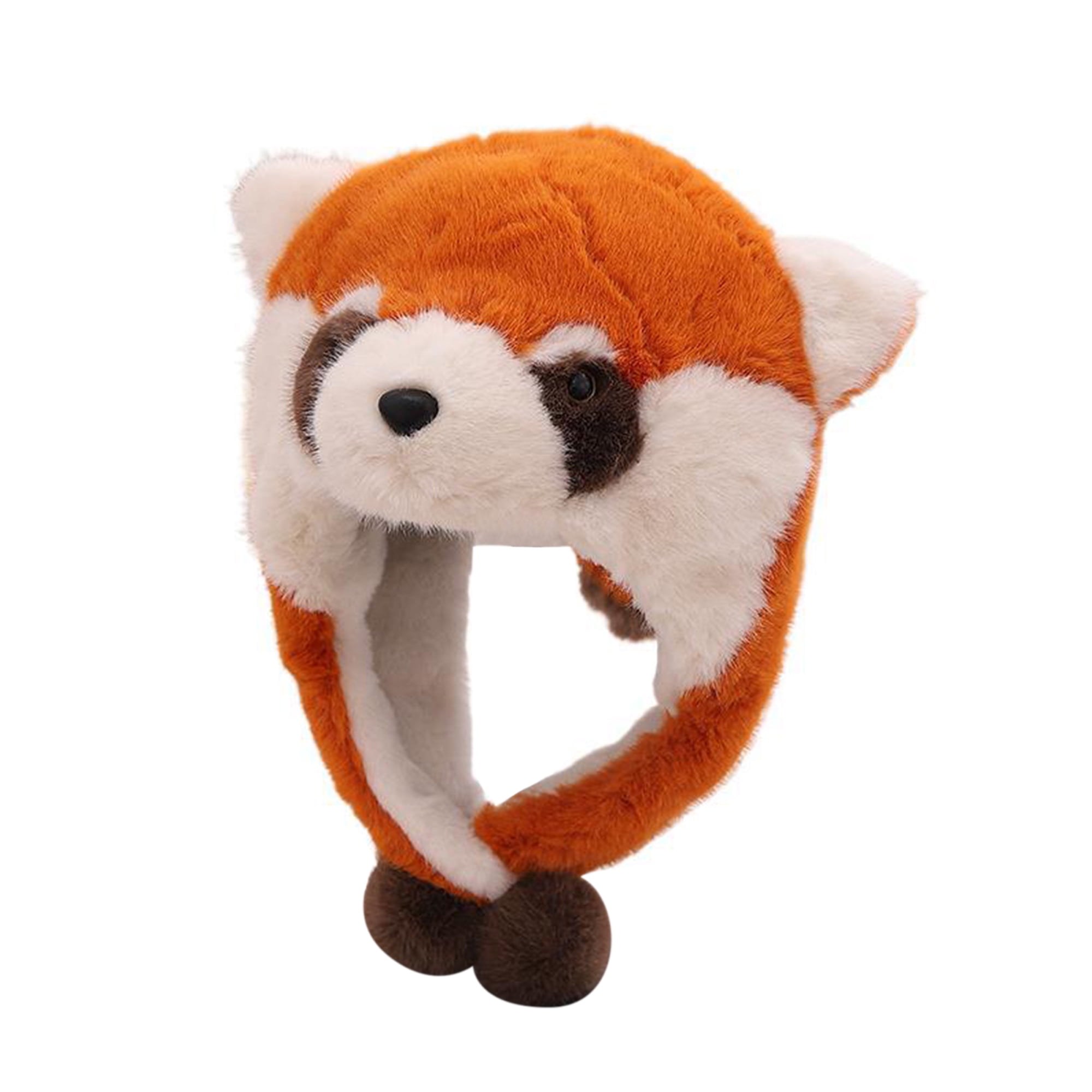 Awevudst Plush Animal Hat for Adults Kids Winter Warm Animal Earflap ...