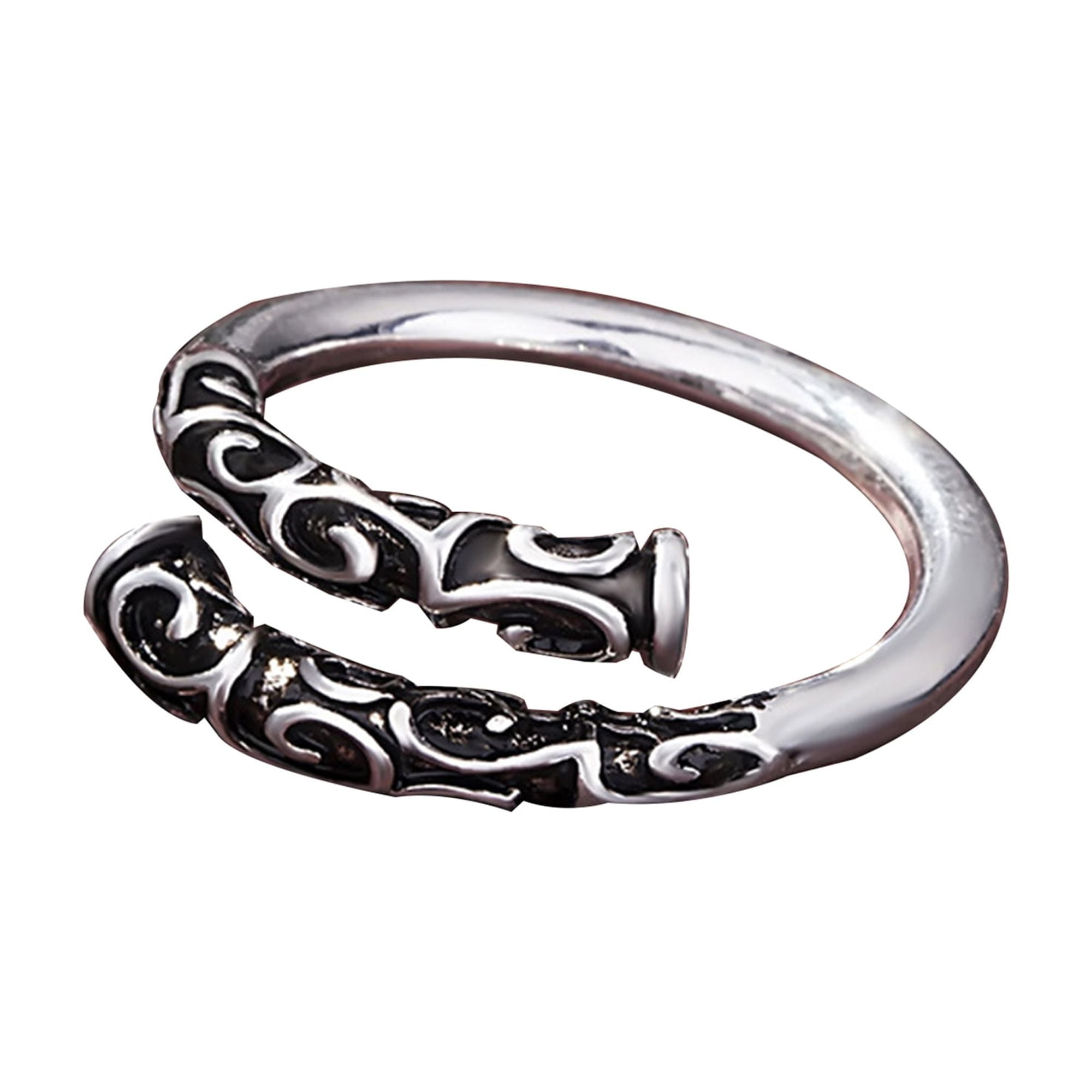 Awevudst Vintage Rings Unique Monkey King Hoop Stick Adjustable Opening ...