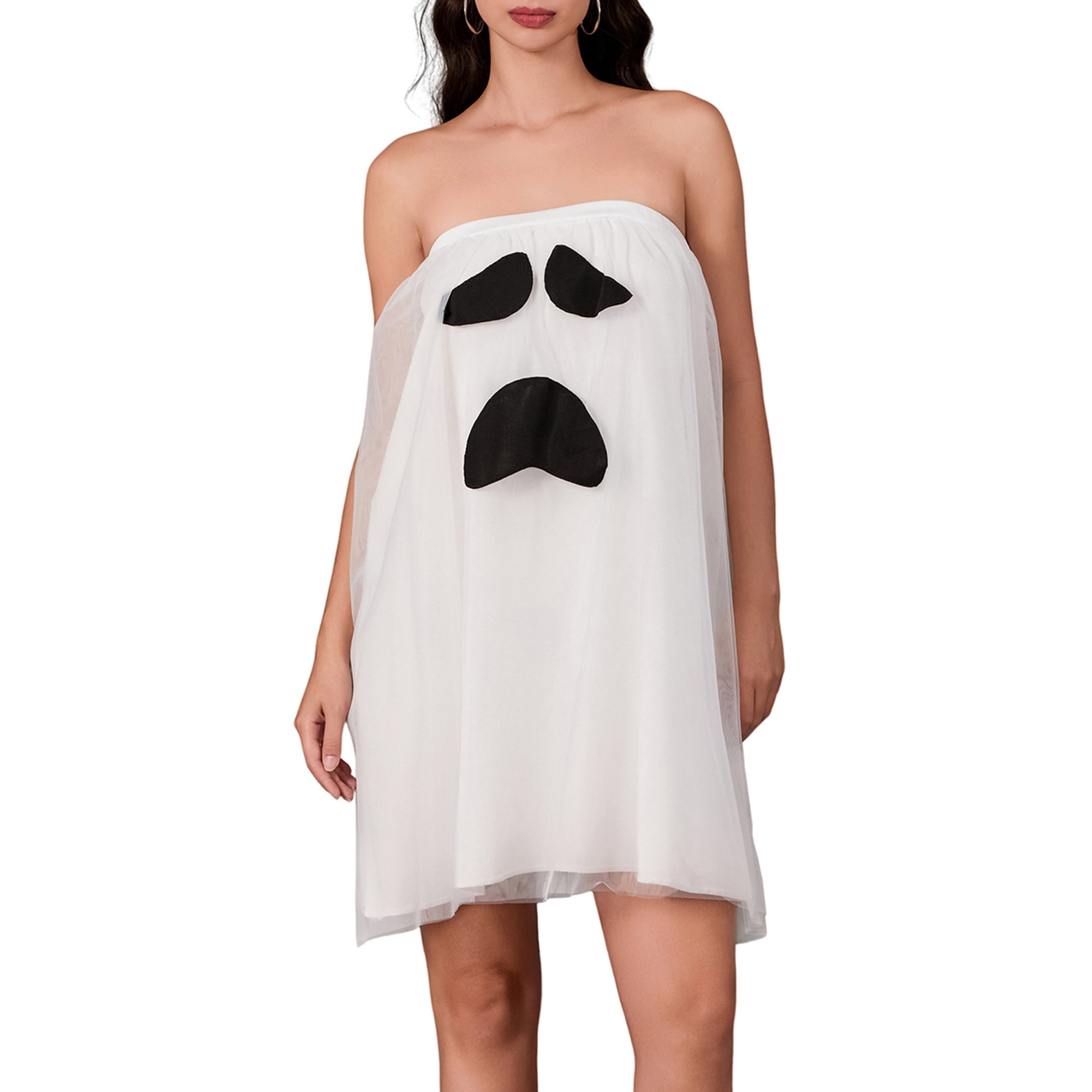 Awevudst Women's Halloween Cosplay Ghost Costume Cosplay Babydoll Dress ...