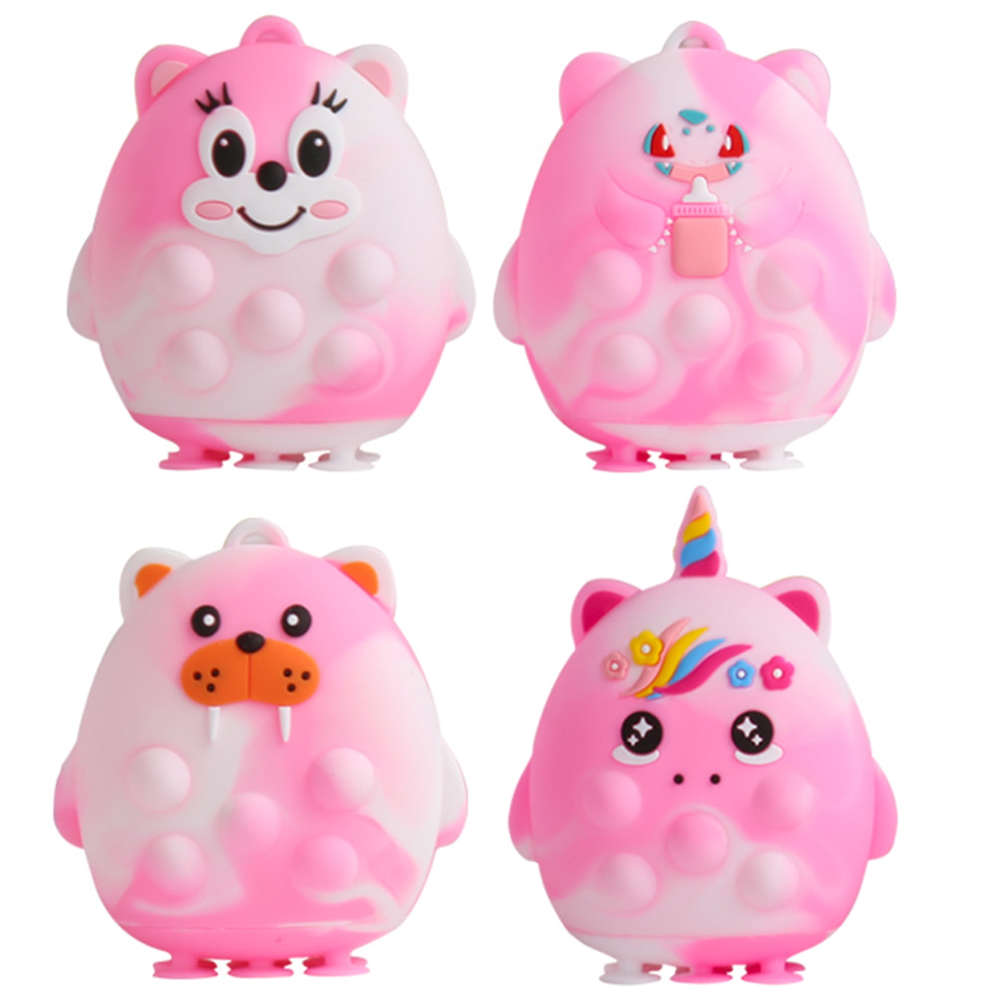 Awinner 4 Pcs Pop it Push Monster Ball, Squeeze Fidget Toys, Anti ...