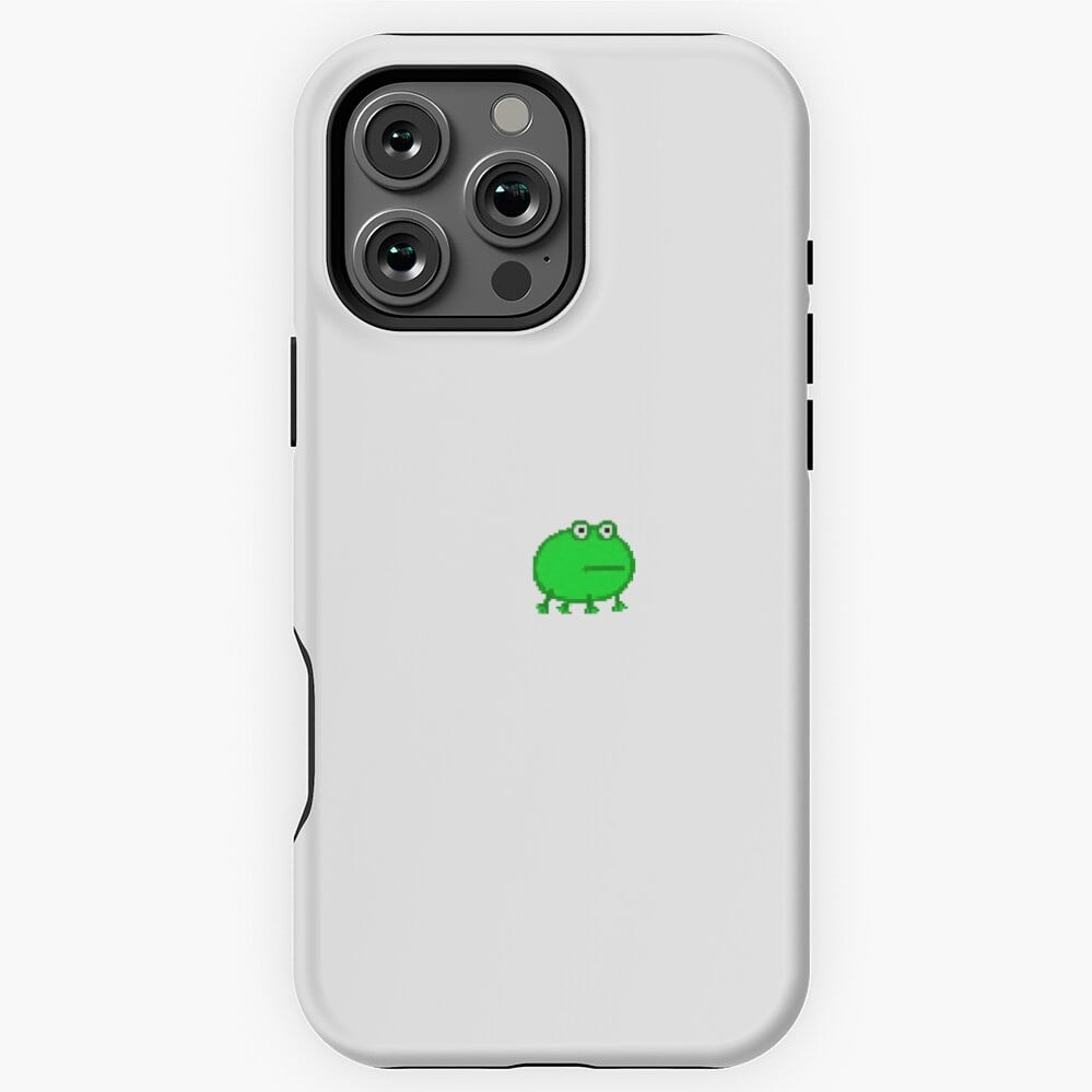 Awkward Pixelated Frog Meme Funny Art Phone Case for iPhone 16 15 14 13 ...