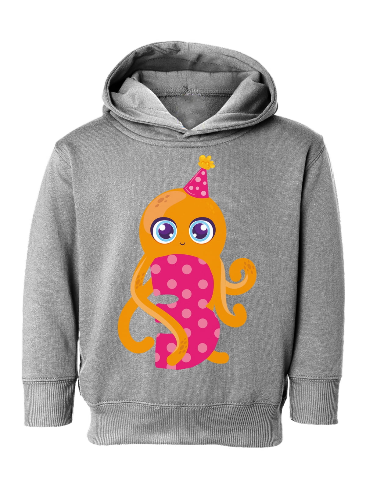 Awkward Styles 3rd Birthday Toddler Hoodie Cute Octopus Fleece Hooded ...