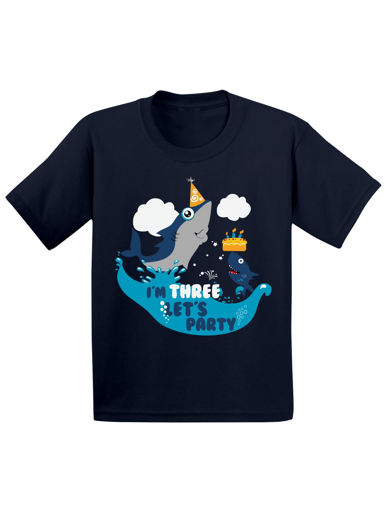 Awkward Styles 3rd Birthday Tshirt Cute Gifts for 3 Year Old Shark ...