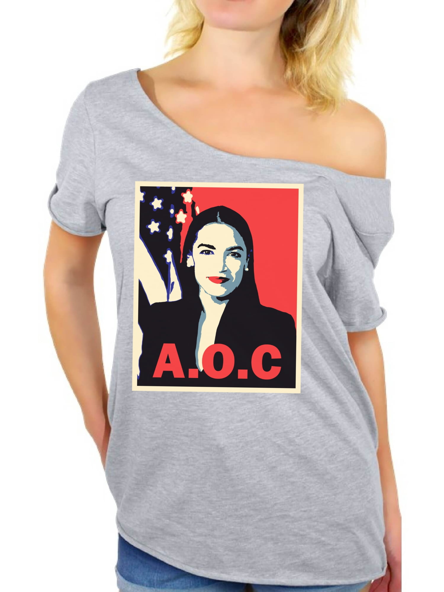 Awkward Styles AOC Off Shoulder Shirt Ocasio Ladies Shirt Alexandria ...