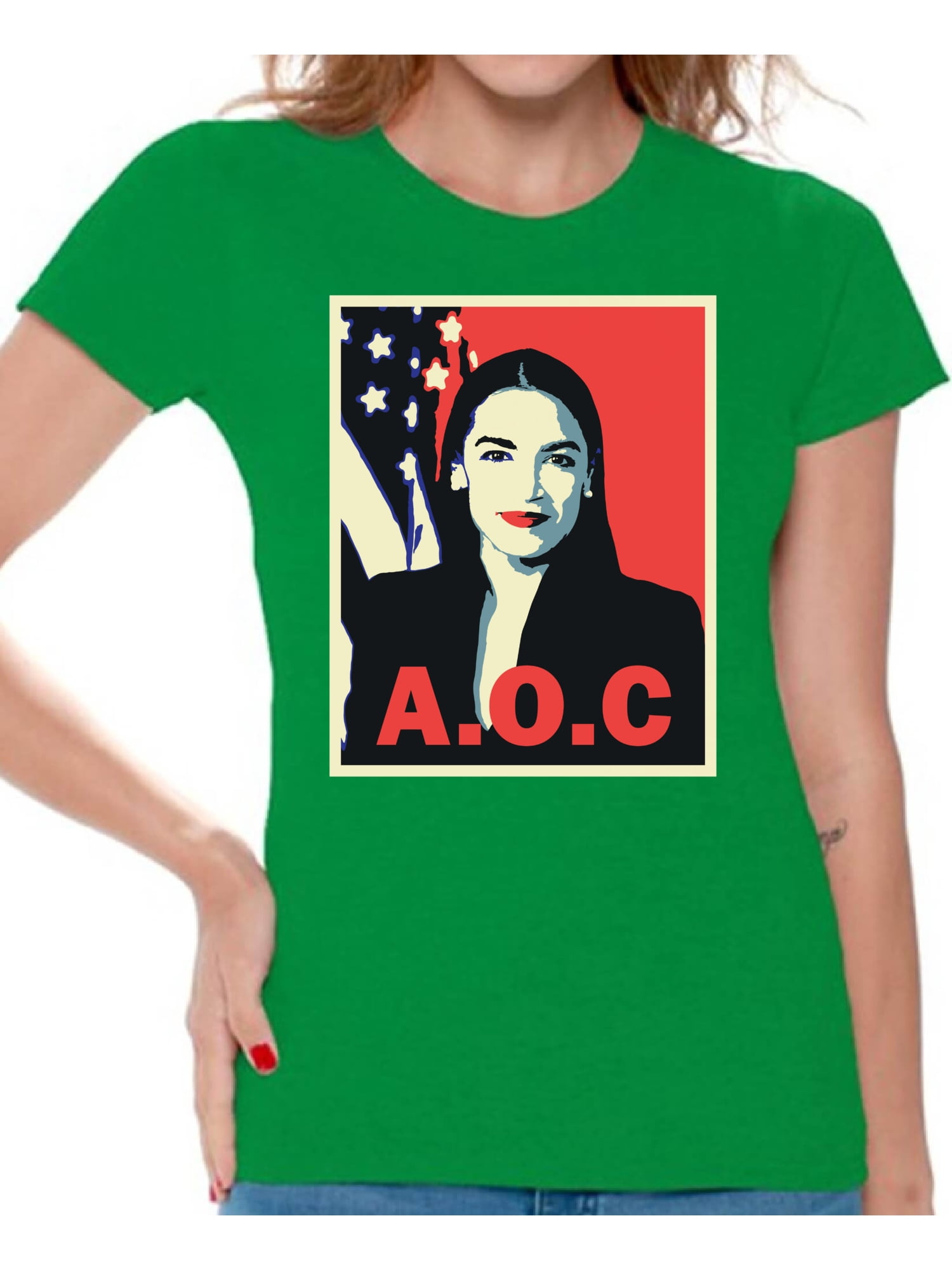 Awkward Styles AOC Women's Shirt Ocasio Ladies T Shirt Alexandria Ocasio-Cortez Women T-Shirts ...