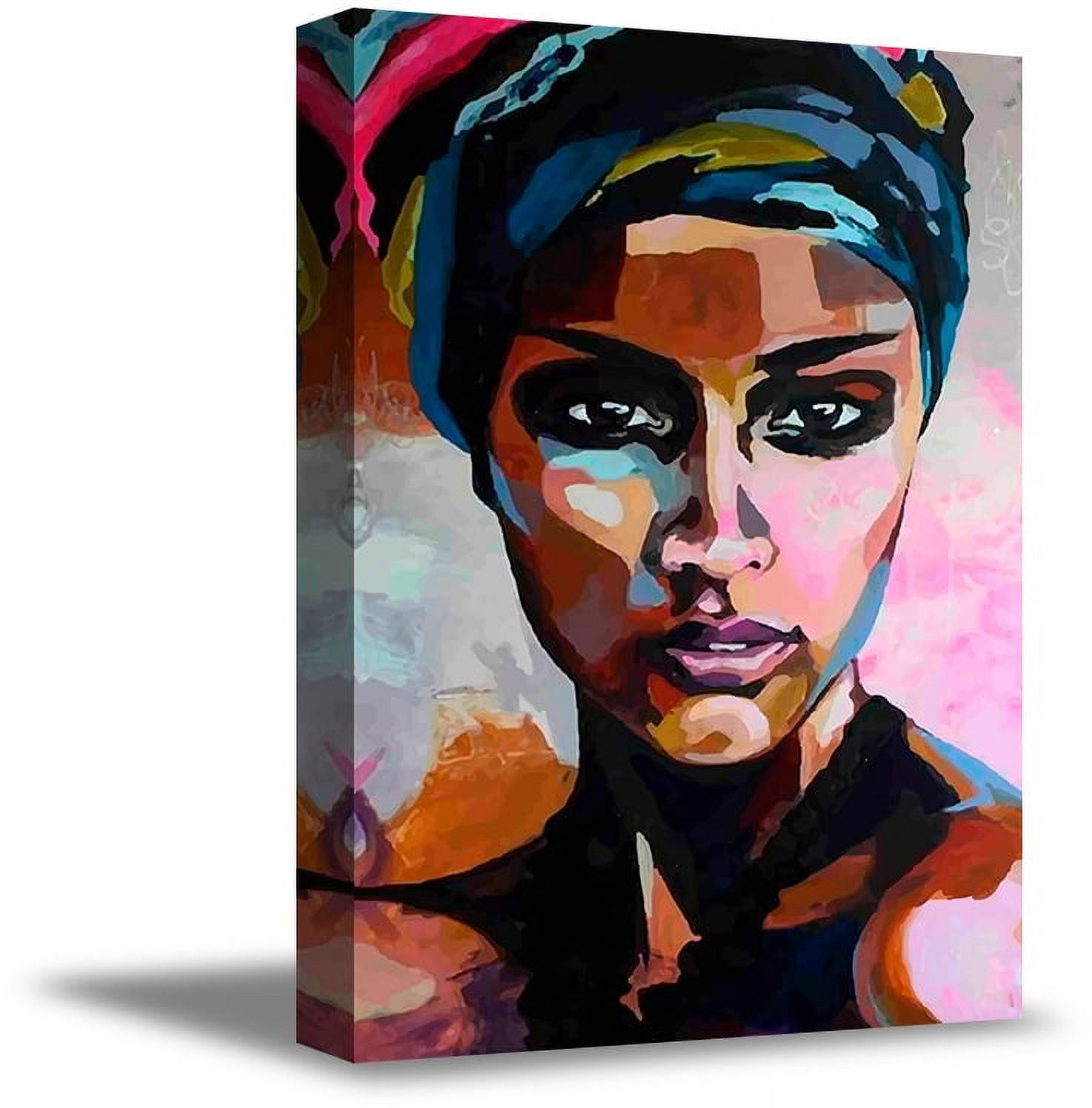 Awkward Styles African Woman Canvas Painting African Lady Portrait ...
