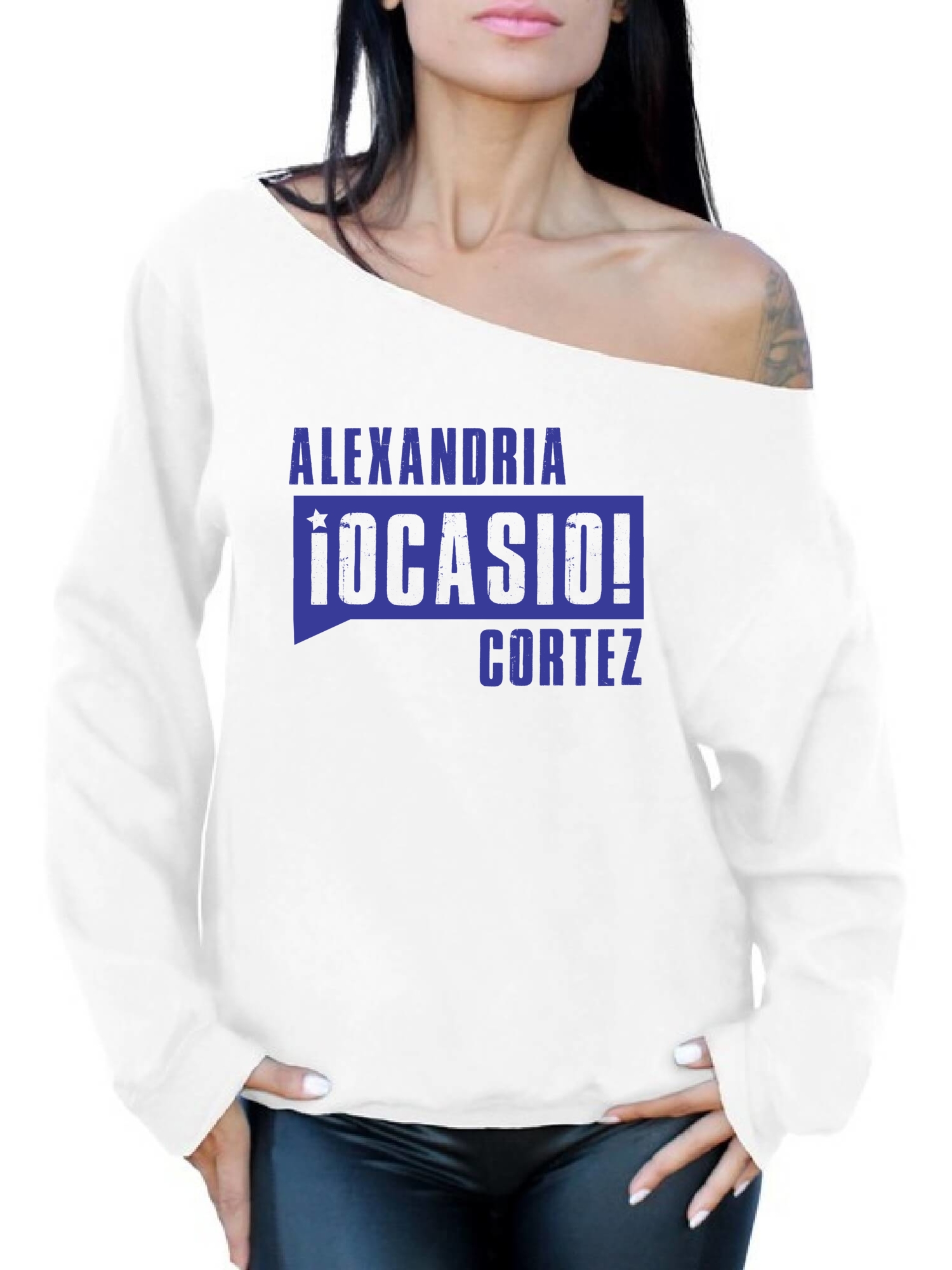 Awkward Styles Alexandria Ocasio Off Shoulder Sweatshirts for Women USA ...
