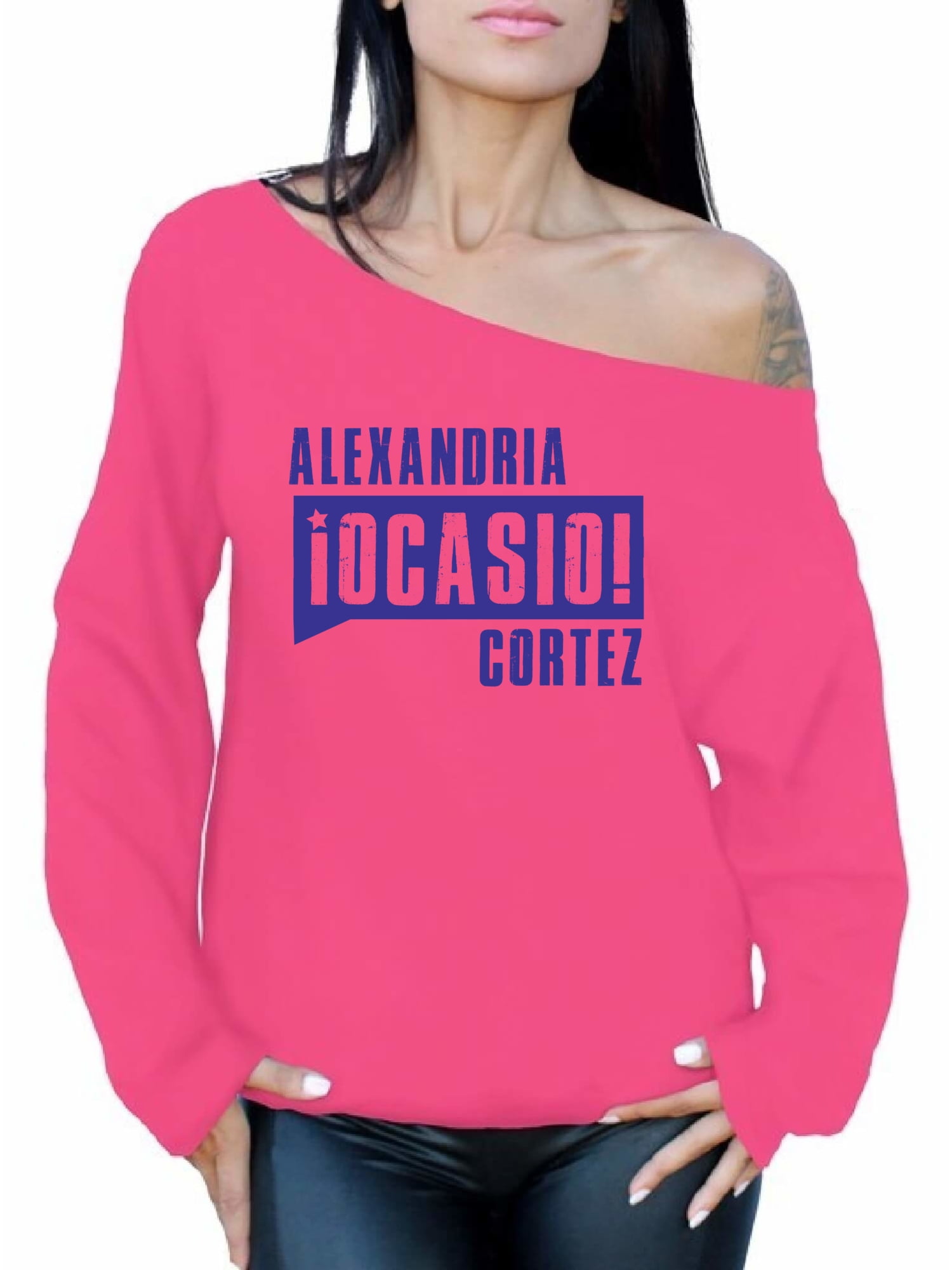 Awkward Styles Alexandria Ocasio Off Shoulder Sweatshirts for Women USA ...