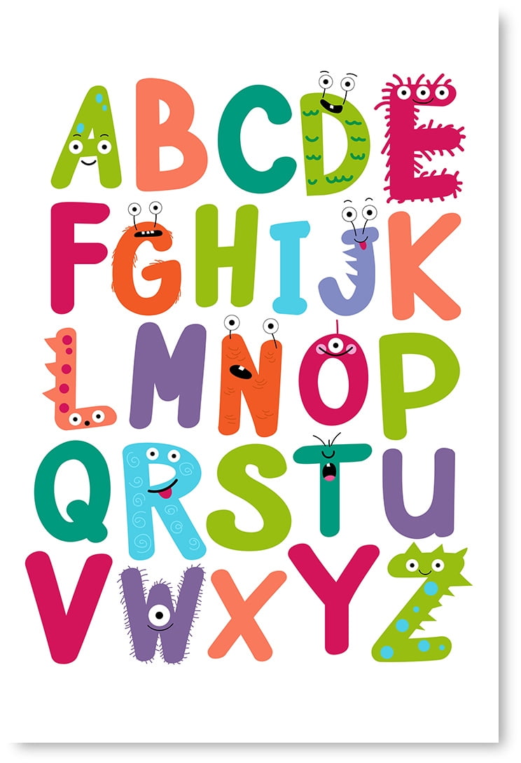 Awkward Styles Alphabet Unframed Picture Funny Monster Alphabet Kids ...
