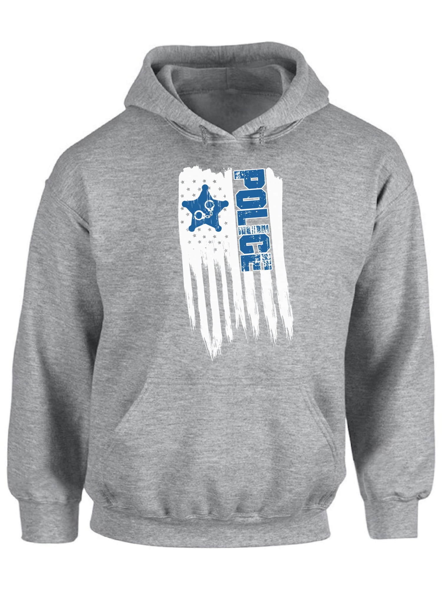 Awkward Styles American Flag Police Hoodie Police Gifts 4th of July ...