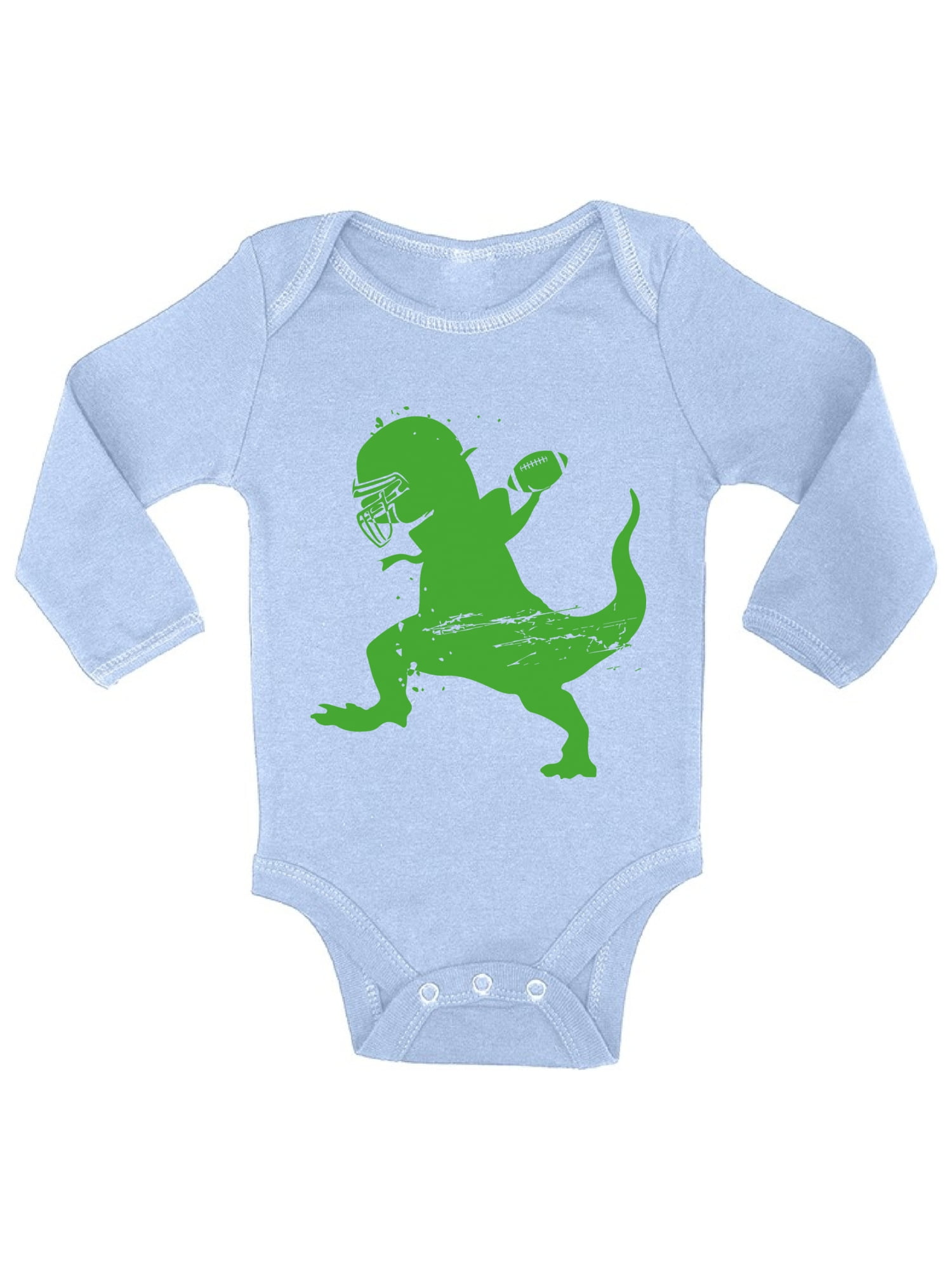 Awkward Styles American Football Dinosaur Baby Bodysuit Long Sleeve ...