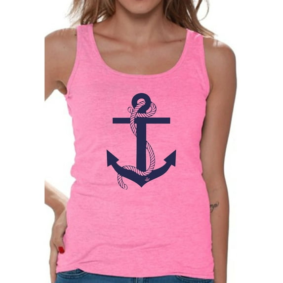Awkward Styles Anchor Tank Top for Ladies Marine Themed Party Cute ...