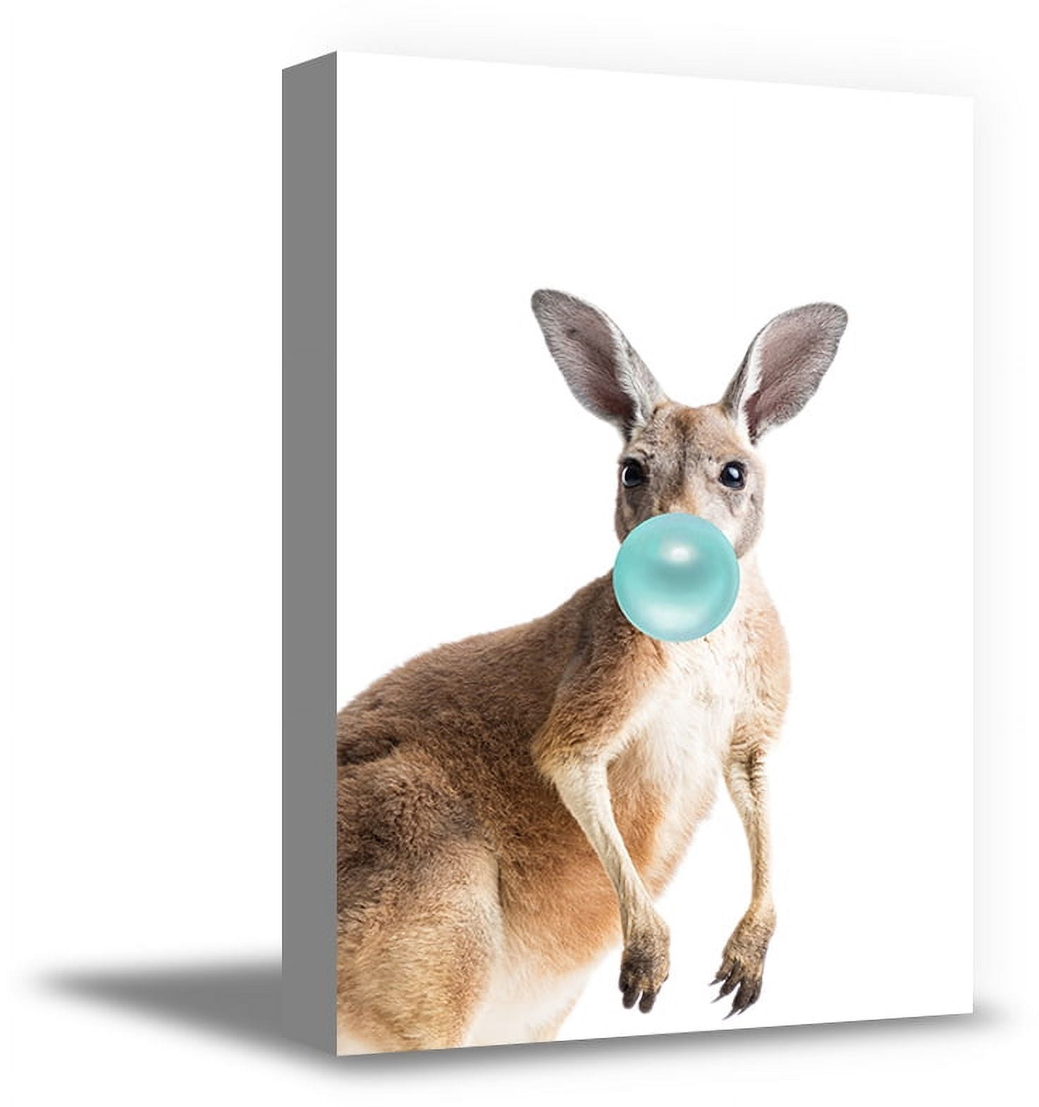 Awkward Styles Animals Blowing Blue Bubble Gum Canvas Decor Animal ...