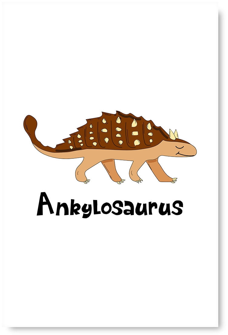 Awkward Styles Ankylosaurus Unframed Art Dinosaur Poster Dinosaur ...