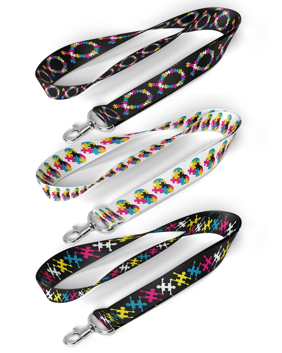 Awkward Styles Autism Lanyard Bulk Autism Awareness Lanyards for ID ...