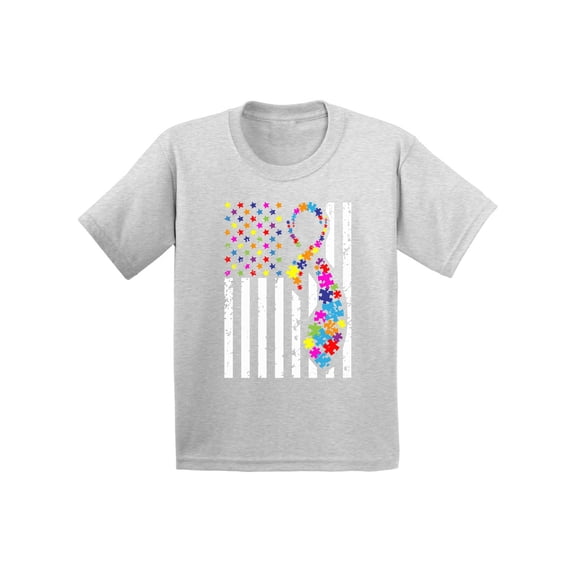 Awkward Styles Autism Ribbon Flag Toddler Shirt Autism Awareness Shirt ...
