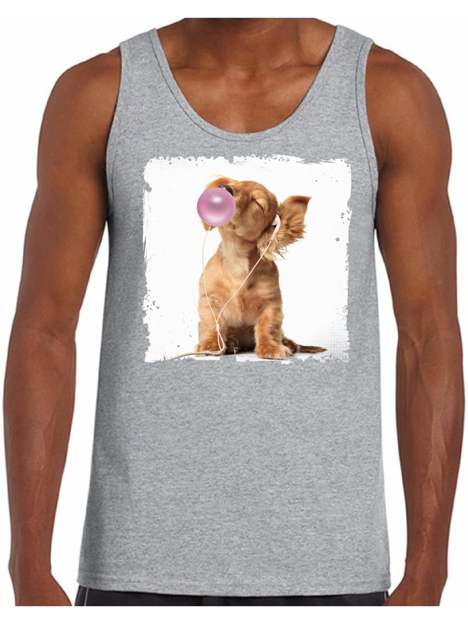 Awkward Styles Baby Animal Tank Top for Men Puppy with Blue Gum T Shirt ...