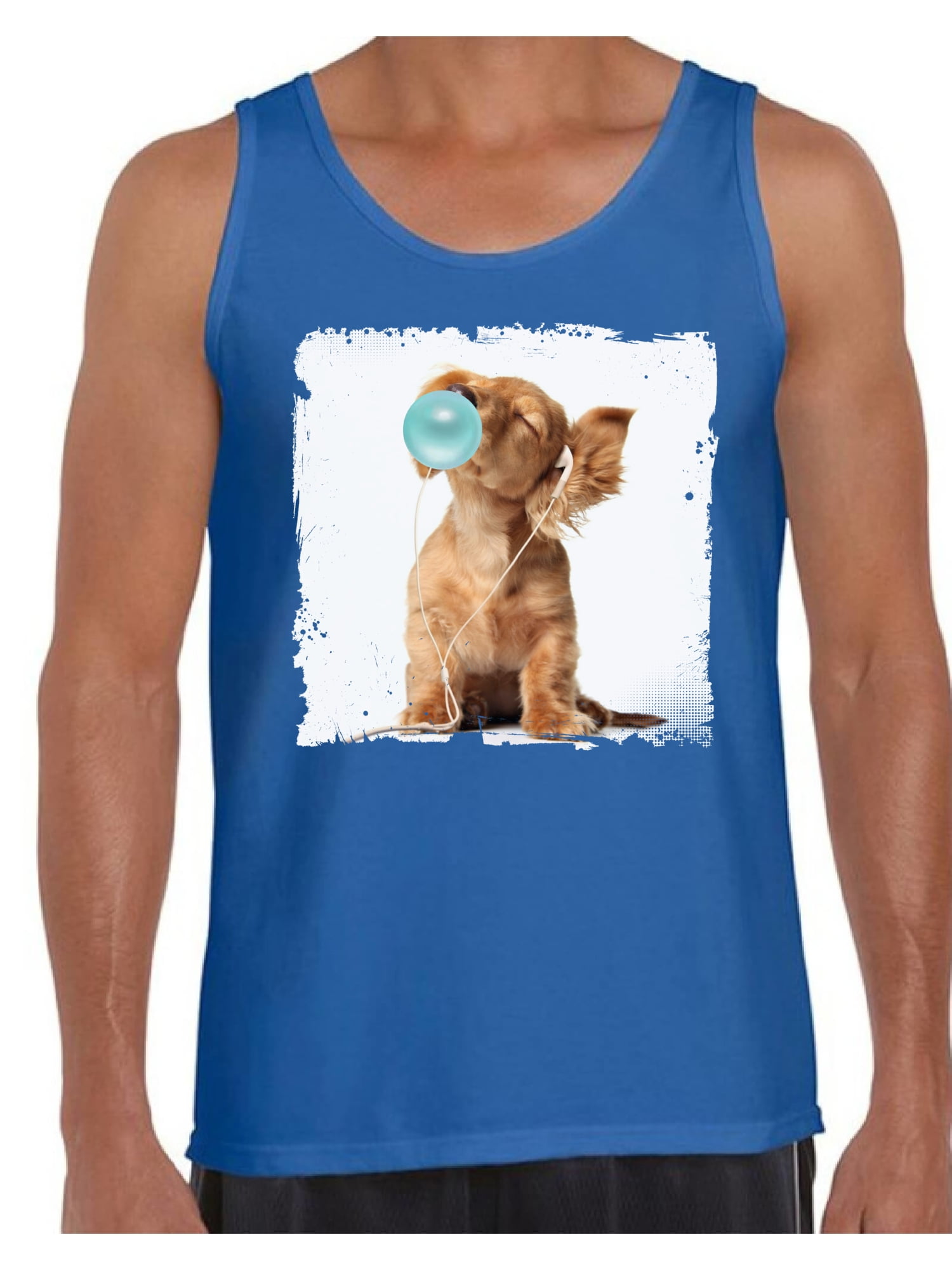 Awkward Styles Baby Animal Tank Top for Men Puppy with Blue Gum T Shirt ...