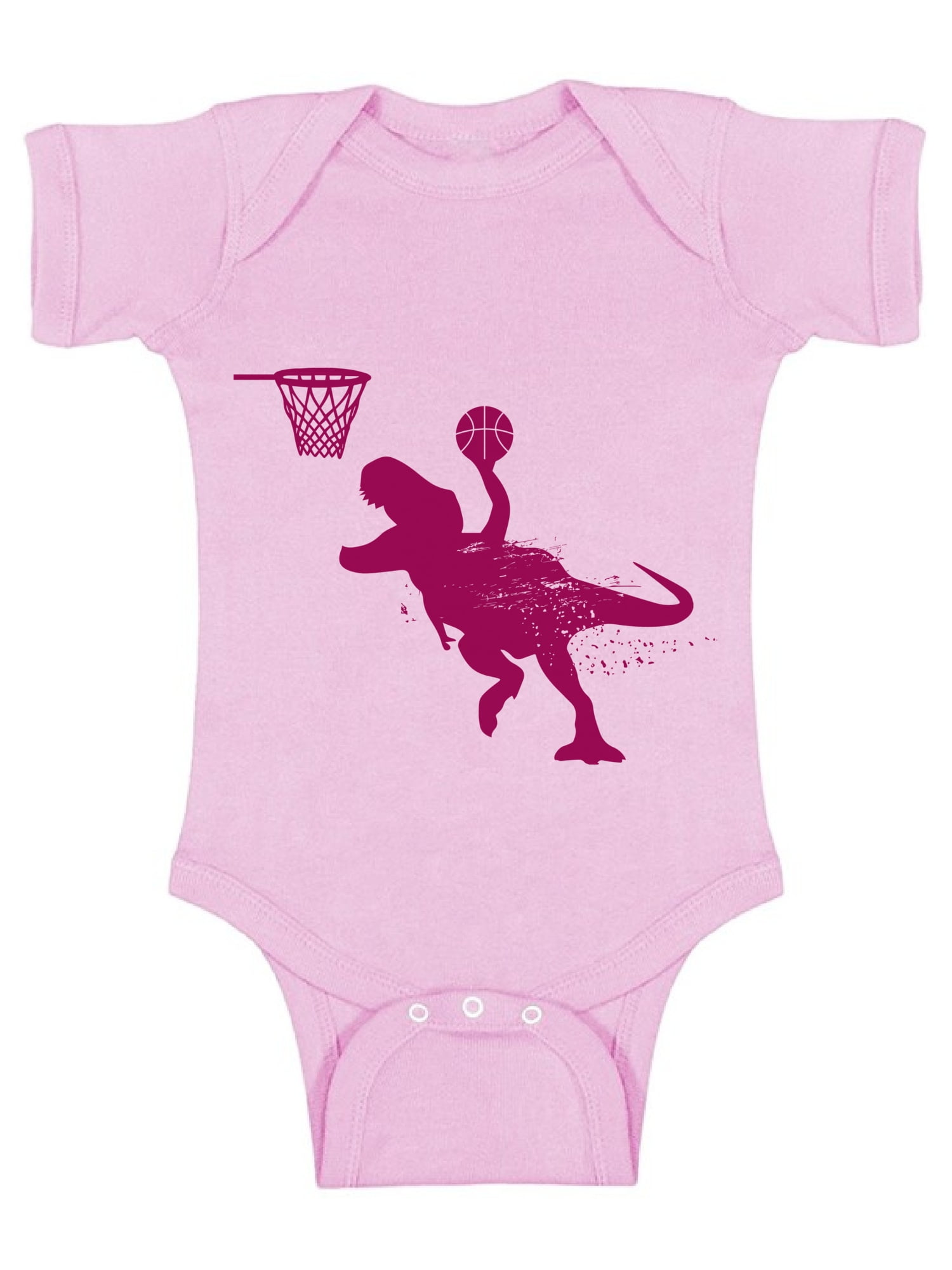 Awkward Styles Basketball Dinosaur Baby Bodysuit Short Sleeve ...