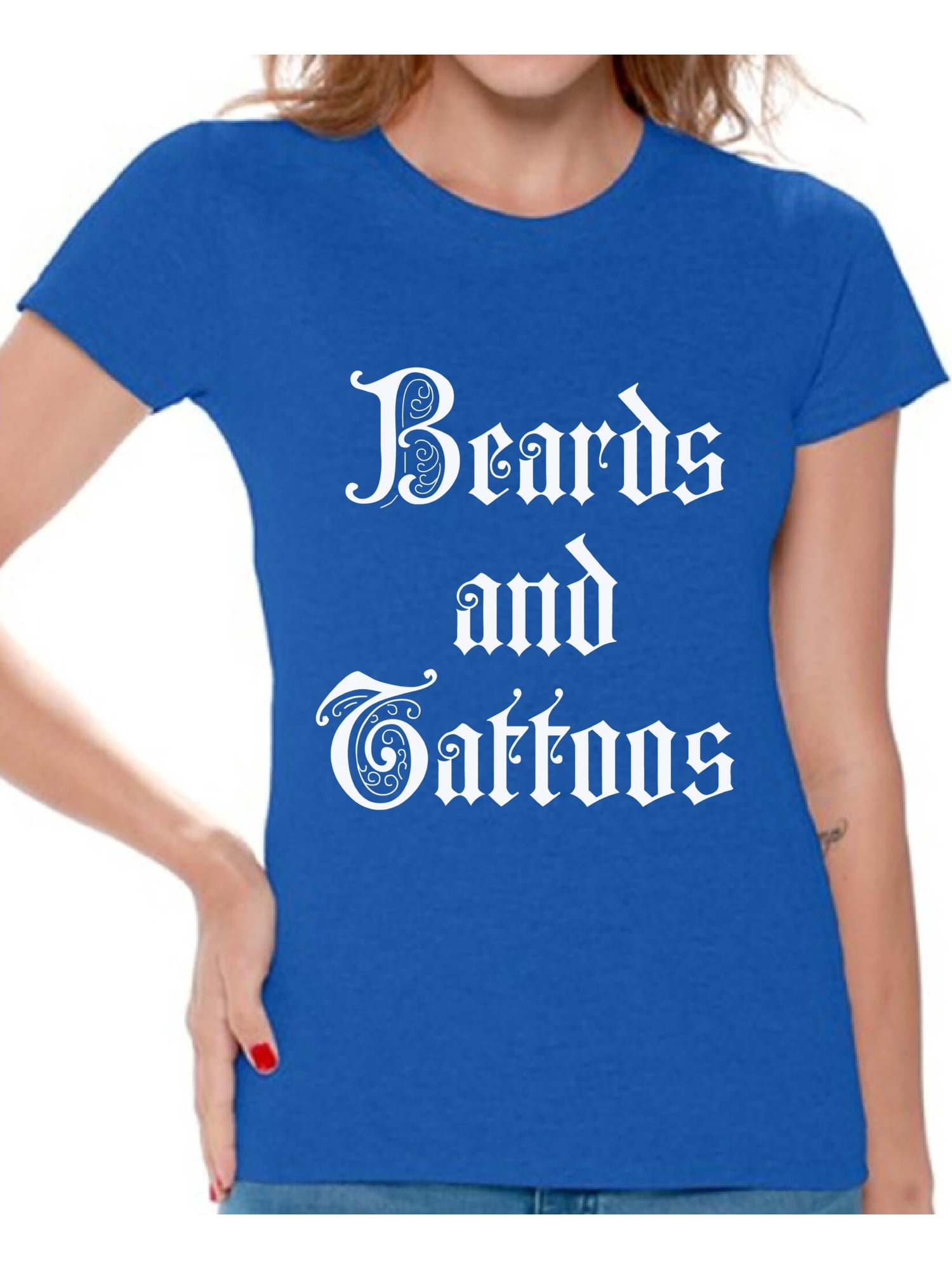 Awkward Styles Beards and Tattoos Tshirt for Women Tattoo Shirts Funny ...