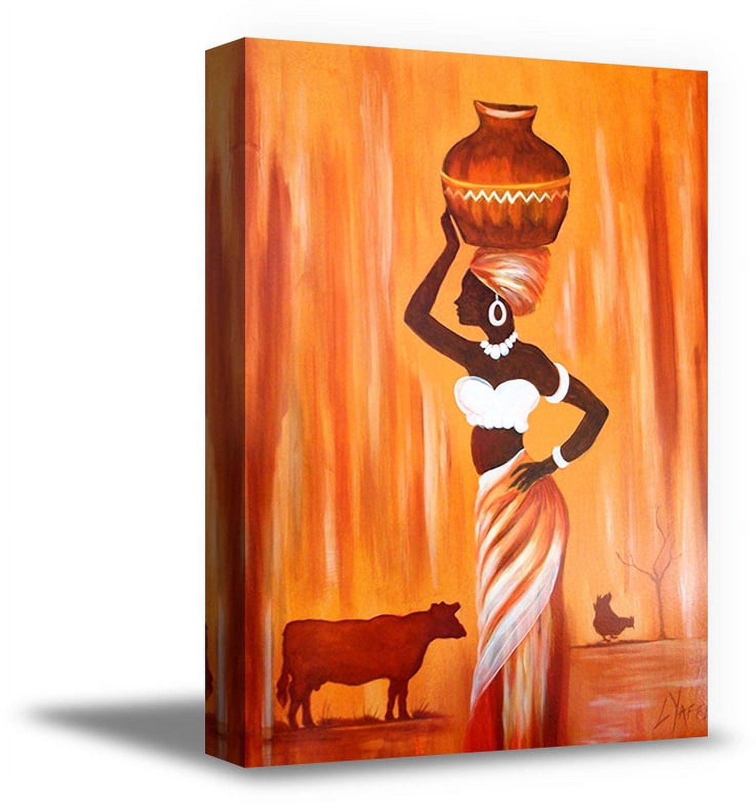Awkward Styles Beautiful Woman Canvas Wall Art African Folk Home Office ...