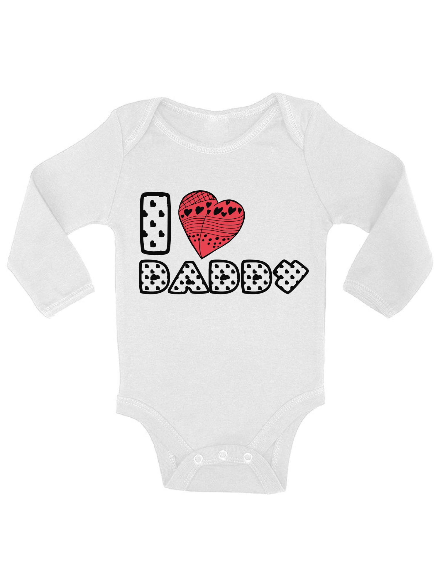Awkward Styles Best Dad Ever Baby Bodysuit I Love Daddy Long Sleeve ...