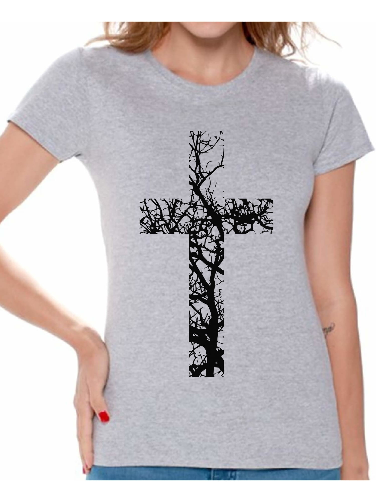 Awkward Styles Black Cross Tshirt for Women Christian Cross Clothes for ...