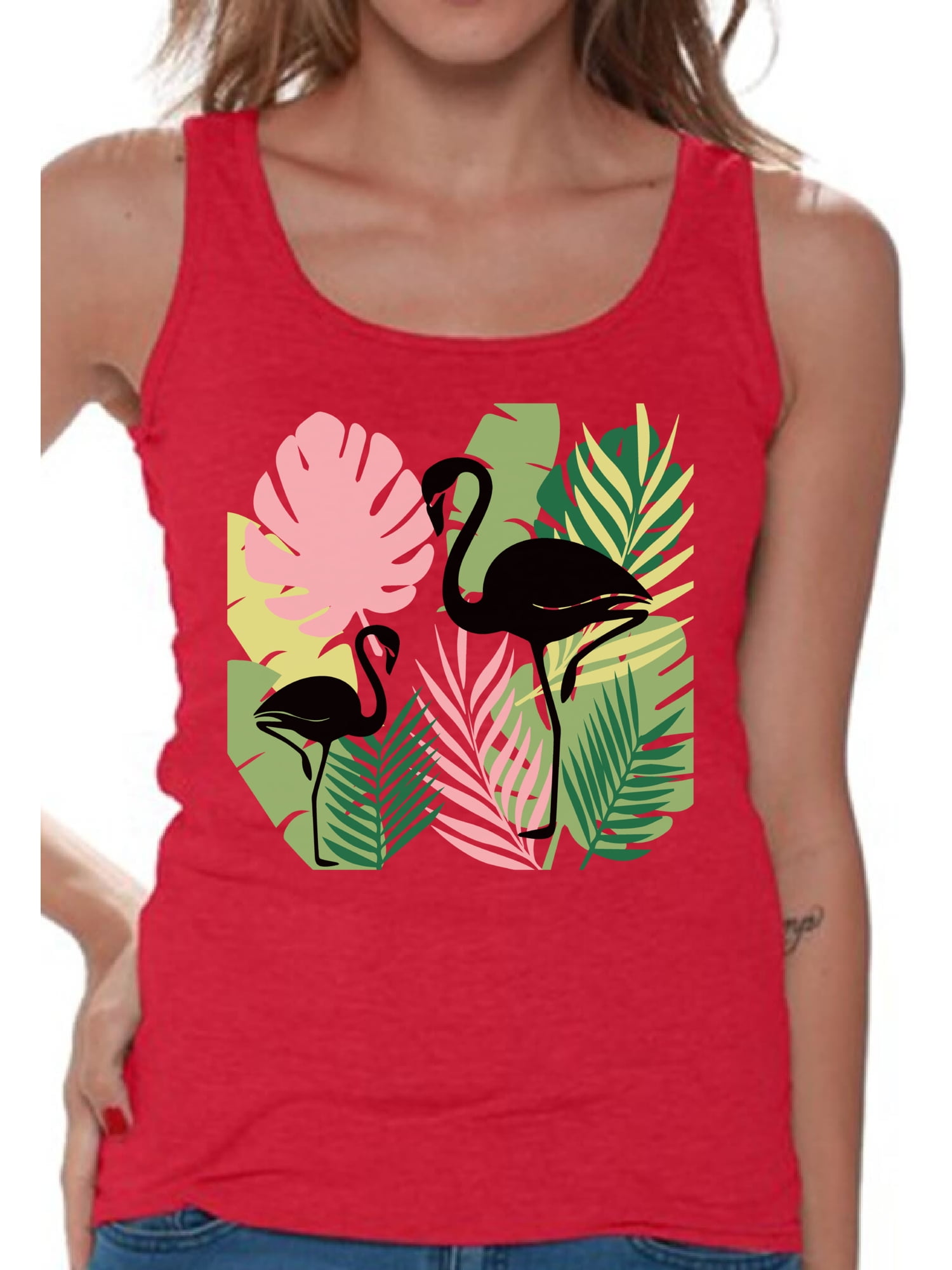 Awkward Styles Black Flamingos Tank Top T-Shirt for Her Flamingo Shirts ...
