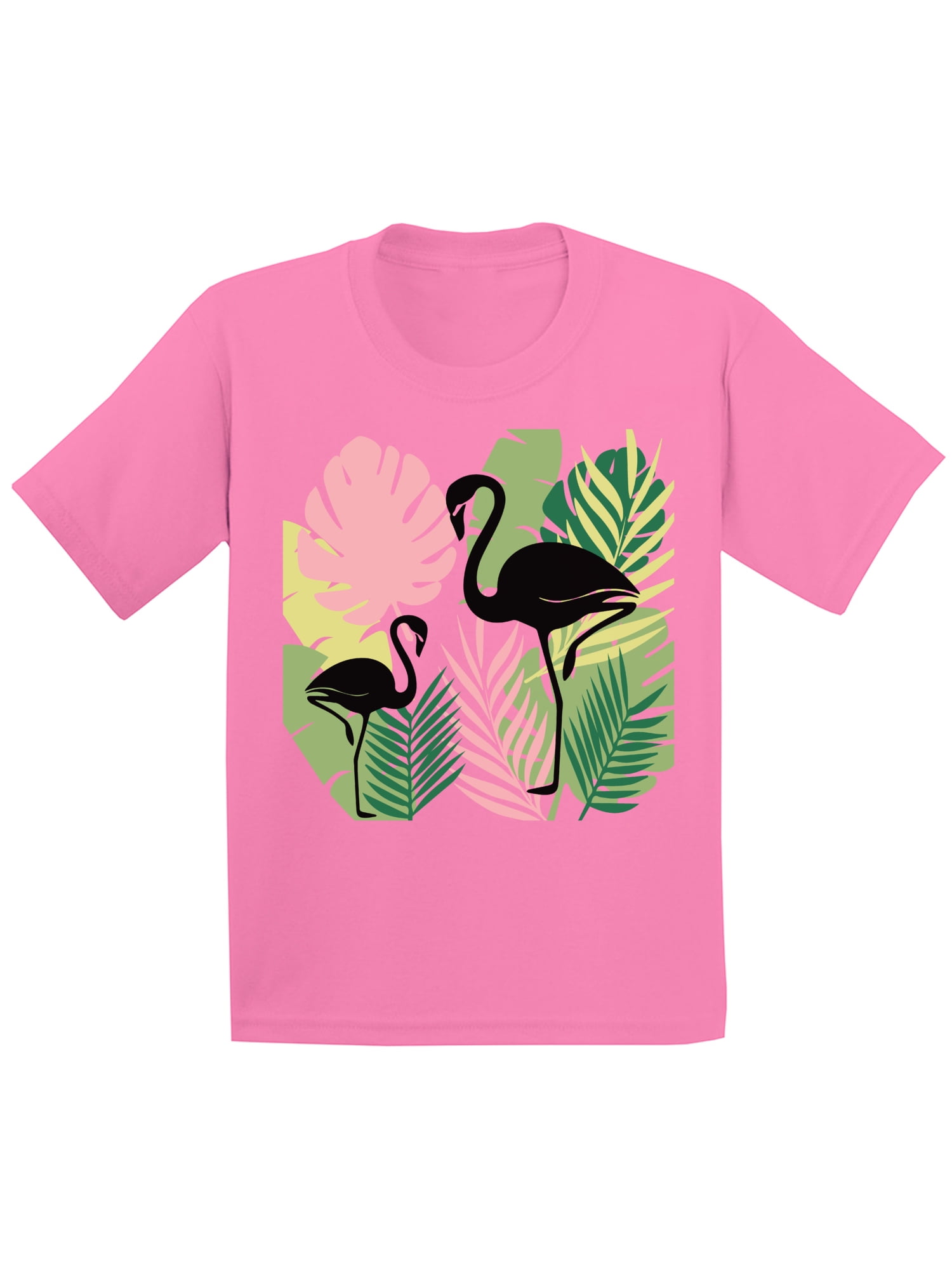 Awkward Styles Black Flamingos Youth Shirt Cute Summer Shirt for Kids ...
