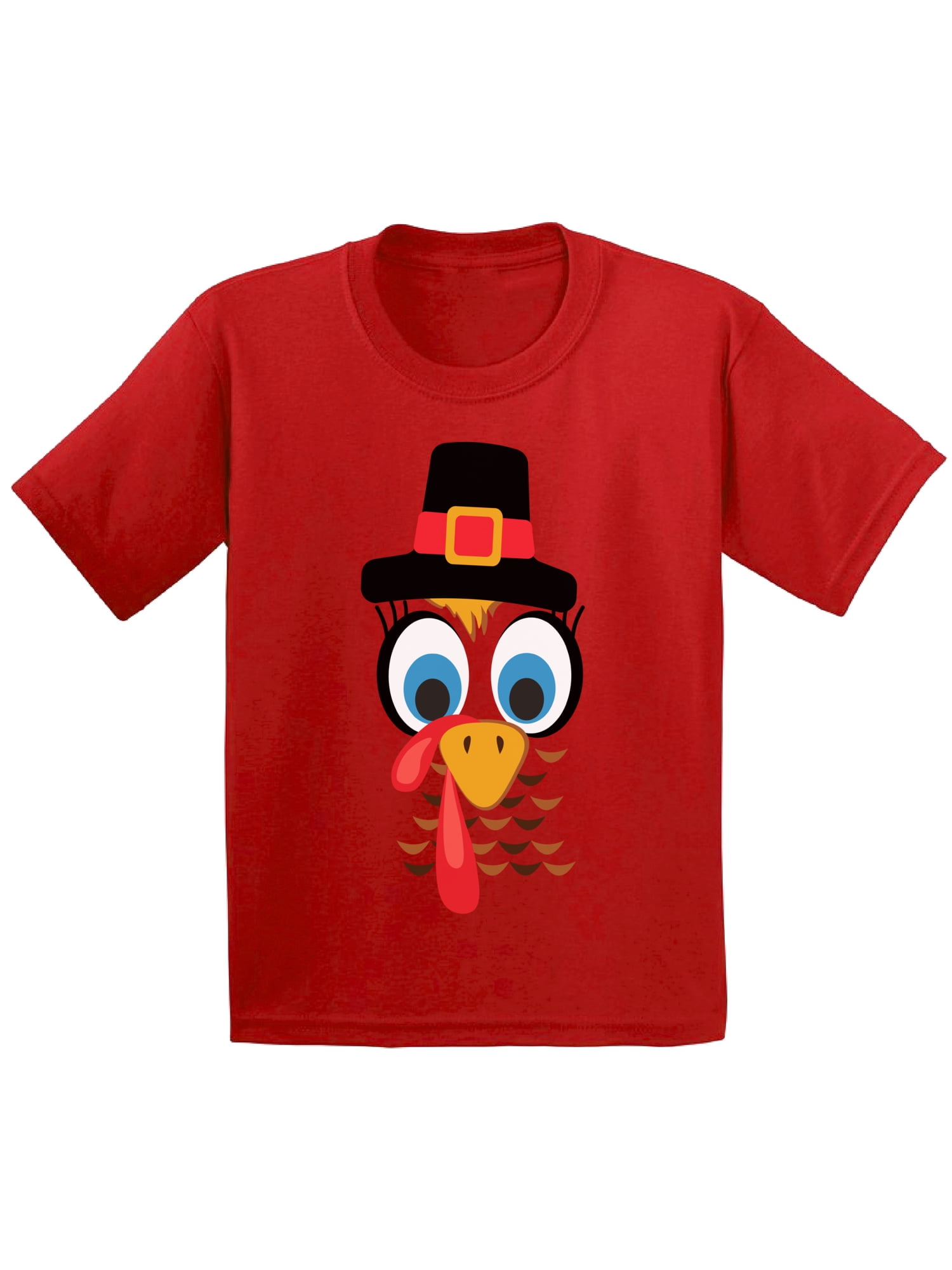 Awkward Styles Boys Turkey Shirt Kids Thanksgiving Turkey Face T-shirt ...