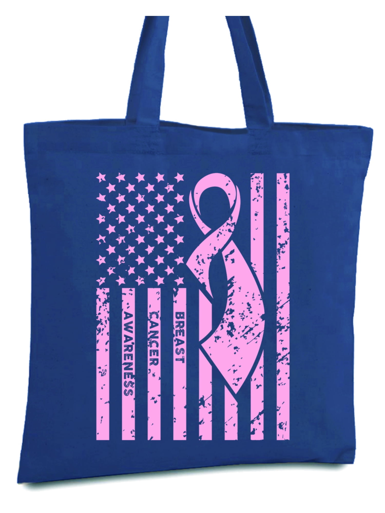 Awkward Styles Breast Cancer Awareness Canvas Tote Bag Pink Ribbon ...