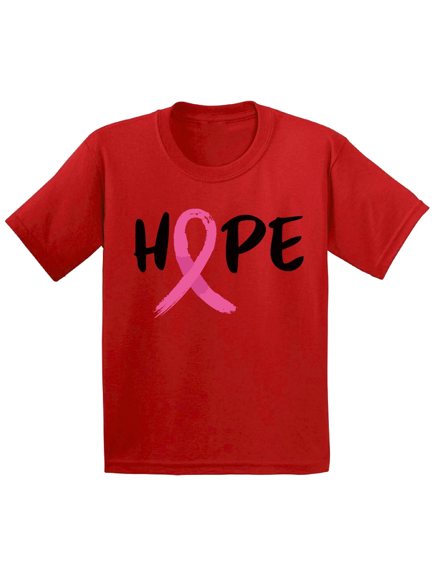 Awkward Styles Breast Cancer Awareness T-Shirt Hope Ribbon Kids T ...