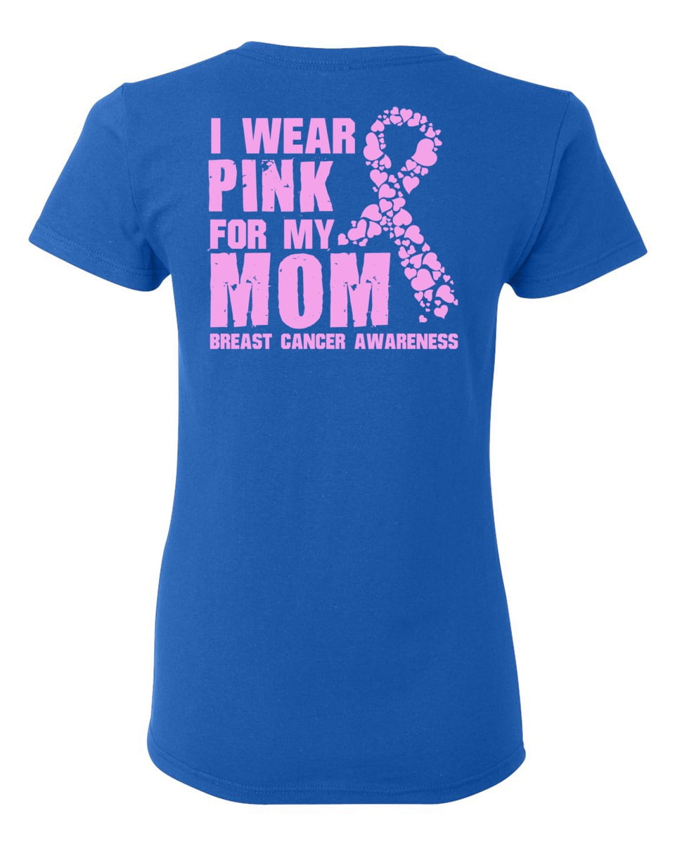 Awkward Styles Breast Cancer Awareness T-Shirt I Wear Pink For My Mom T ...